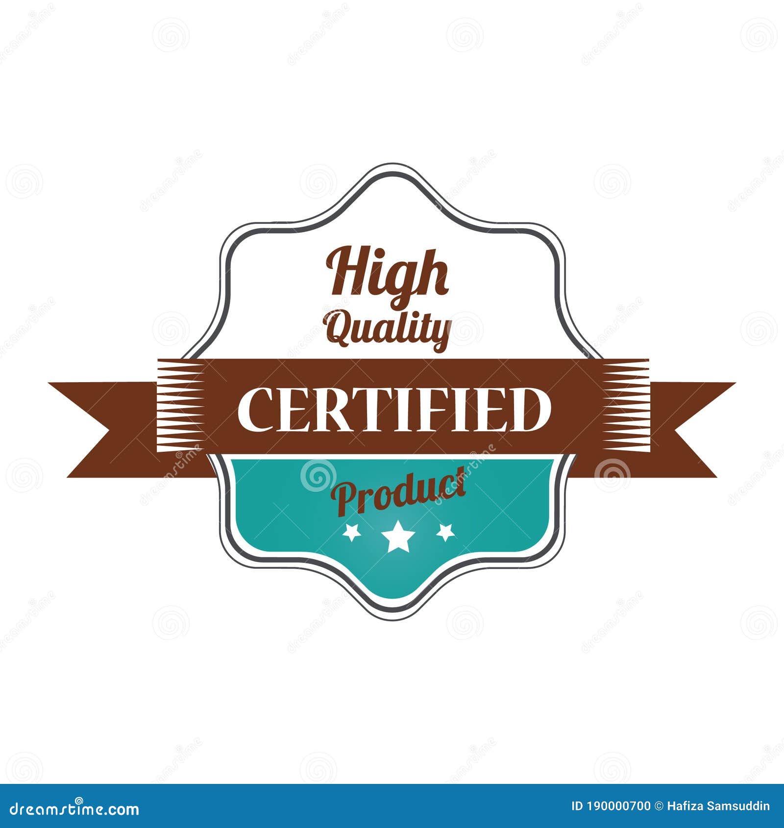 High Quality Certified Label. Vector Illustration Decorative Design ...