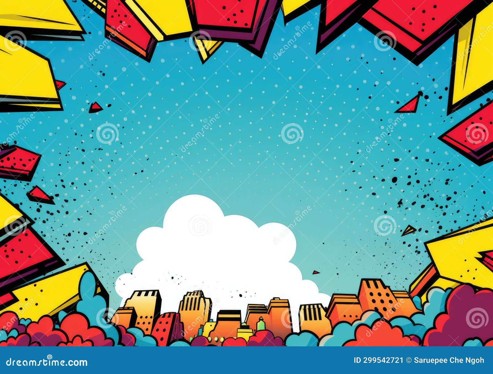 High Quality Comic Book Style Background, Halftone Print Texture. Pop ...