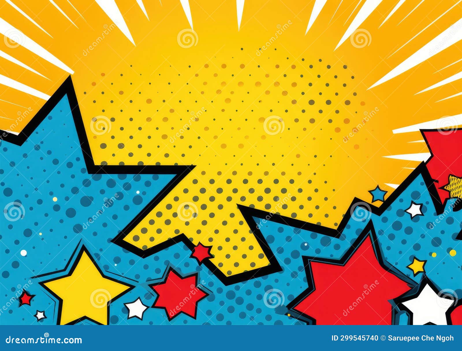 High Quality Comic Book Style Background, Halftone Print Texture. Pop ...