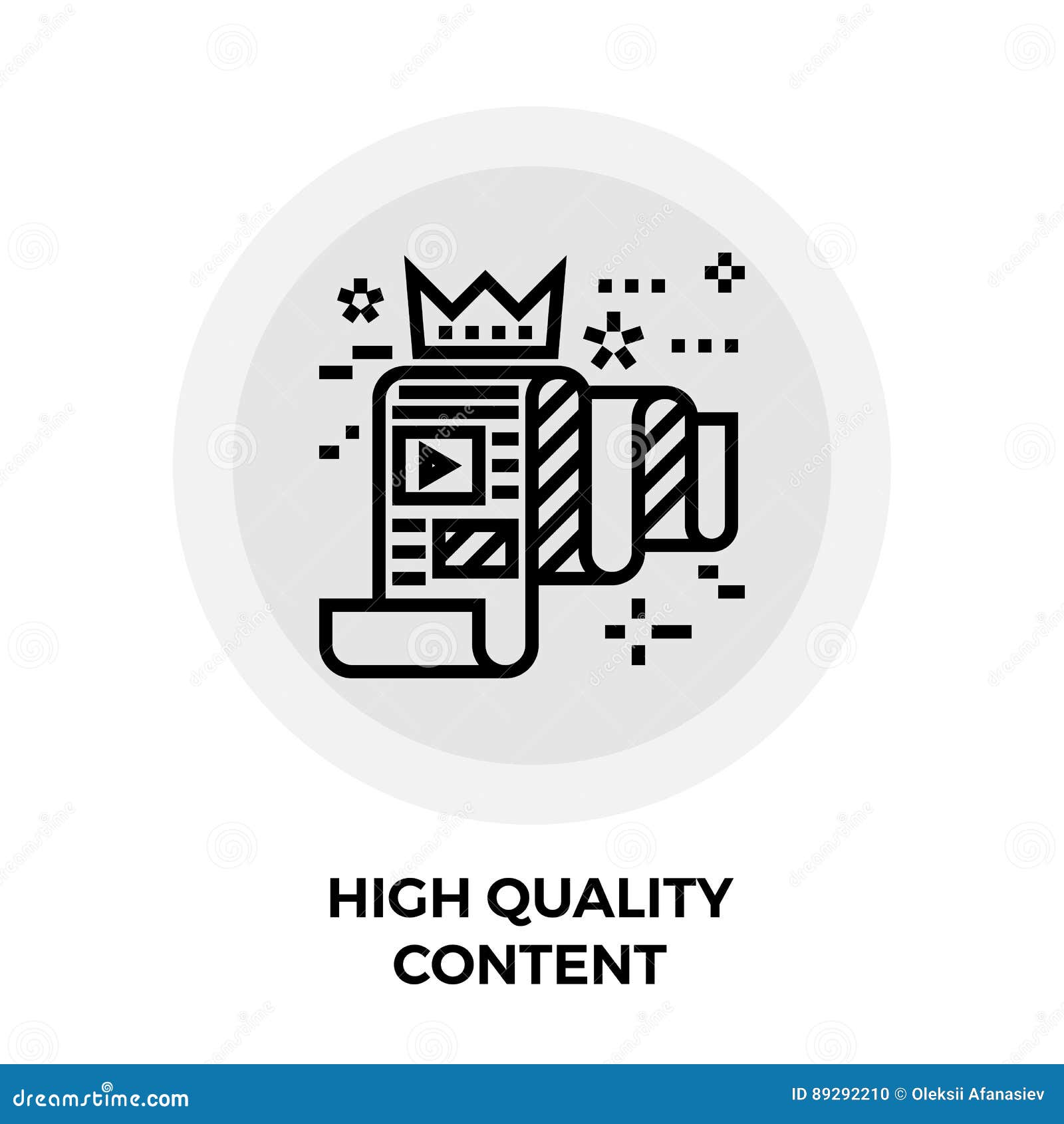 High Quality Content Line Icon Stock Vector - Illustration of modern ...