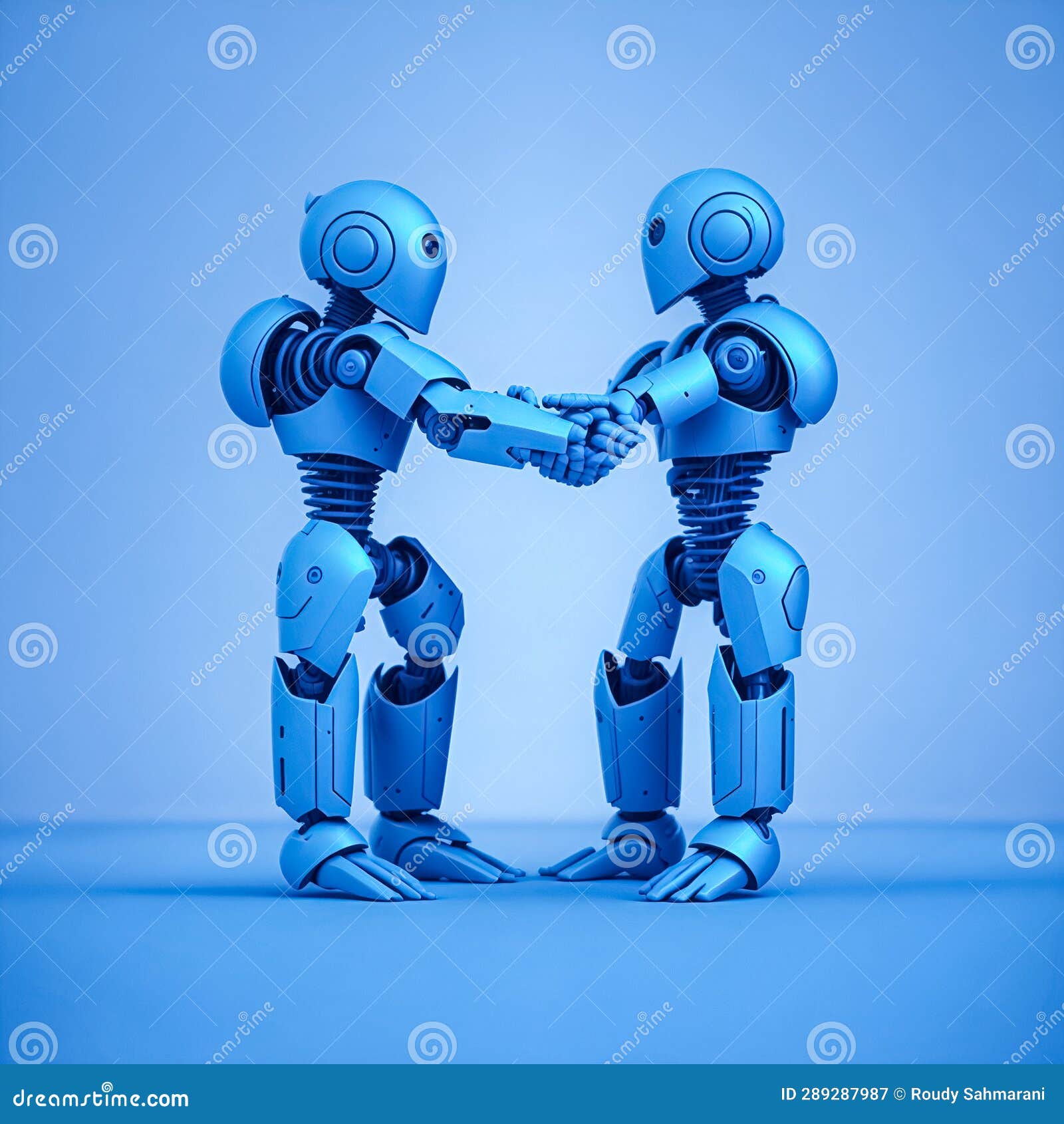 High Quality Cute Robots Image with Blue Color Stock Image - Image of ...