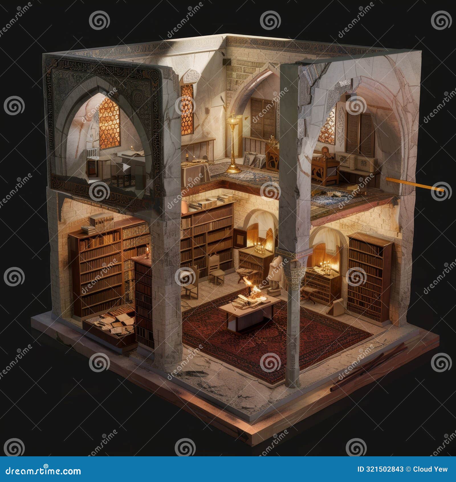 Medieval Scriptorium With Scrolls Royalty-Free Stock Photography ...