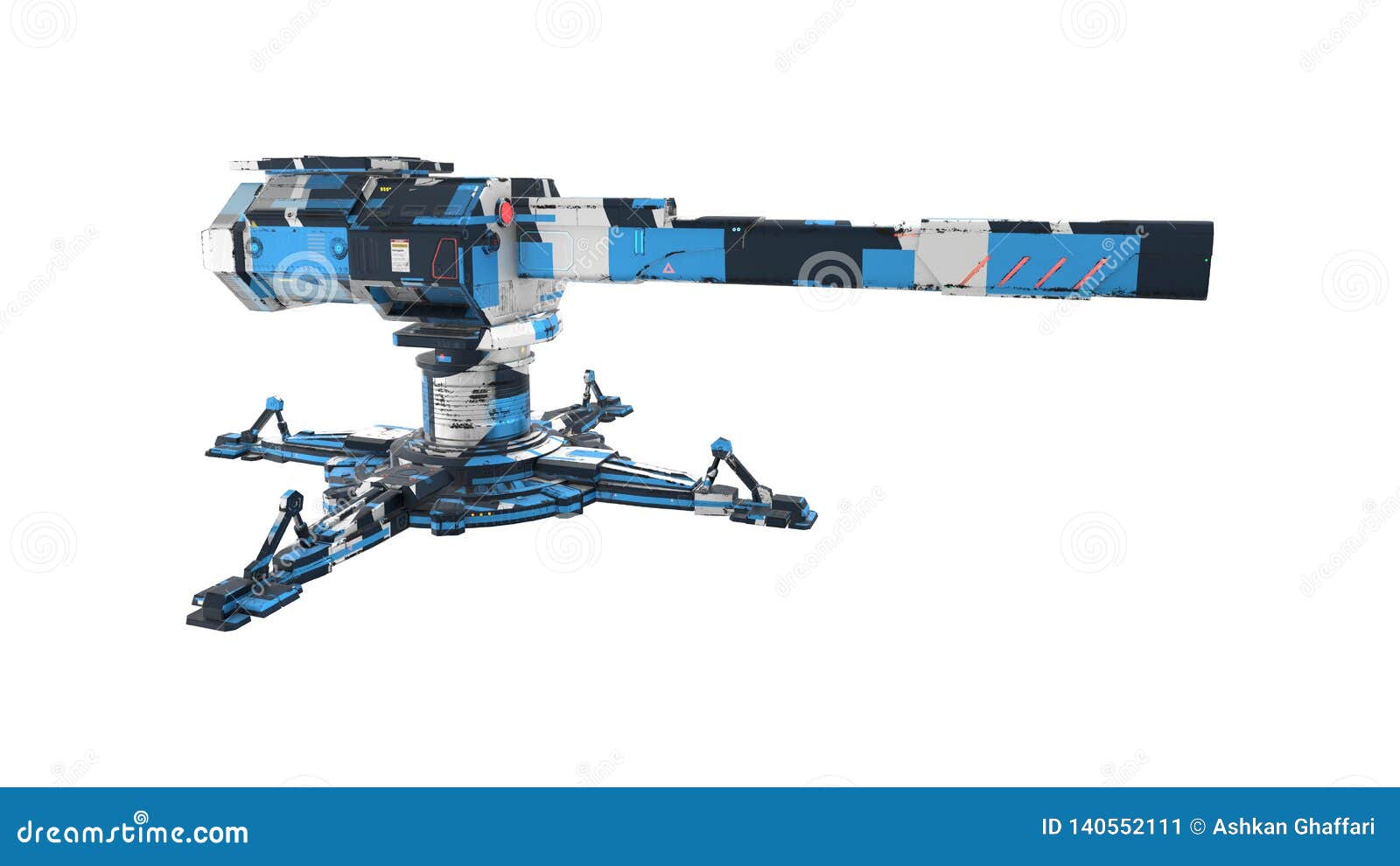 Sci-fi Turret 3D Render Stock Photo | CartoonDealer.com #140552111