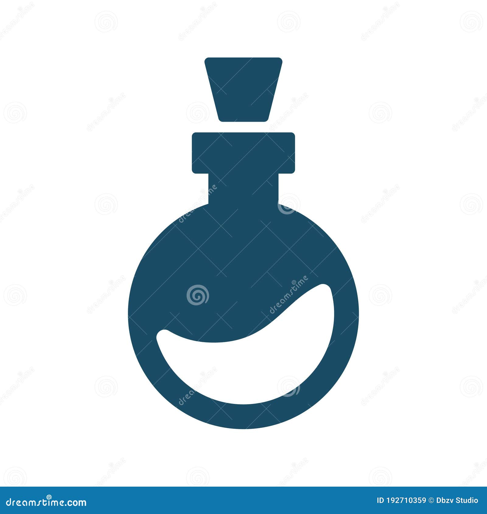 High Quality Dark Blue Flat Potion, Elixir Icon Stock Illustration ...