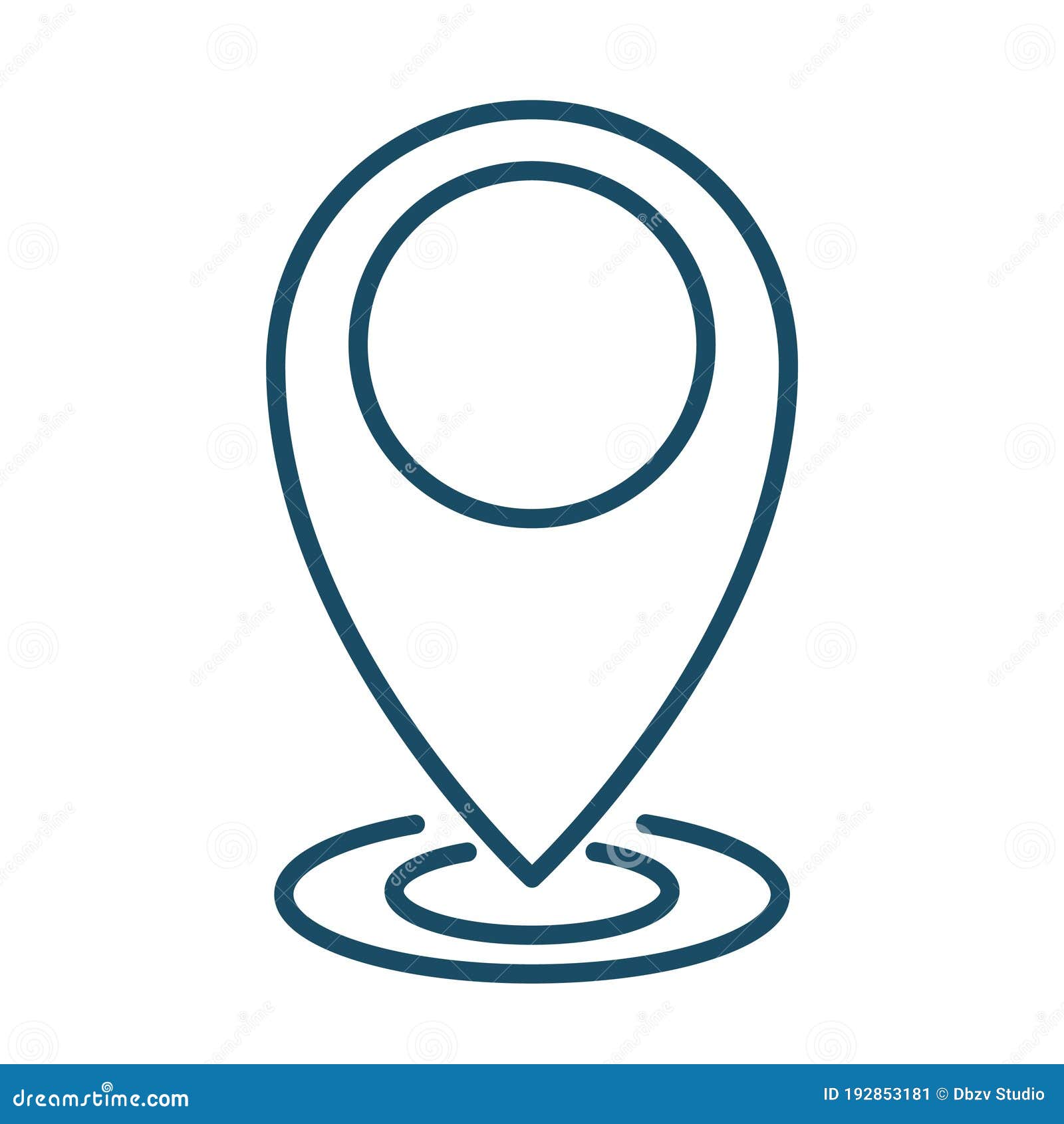 Outlined Map Location Pointer Icon On Transparent Background. Map Pin ... Outlined Map Location Pointer Icon On Transparent Background. Map Pin ...