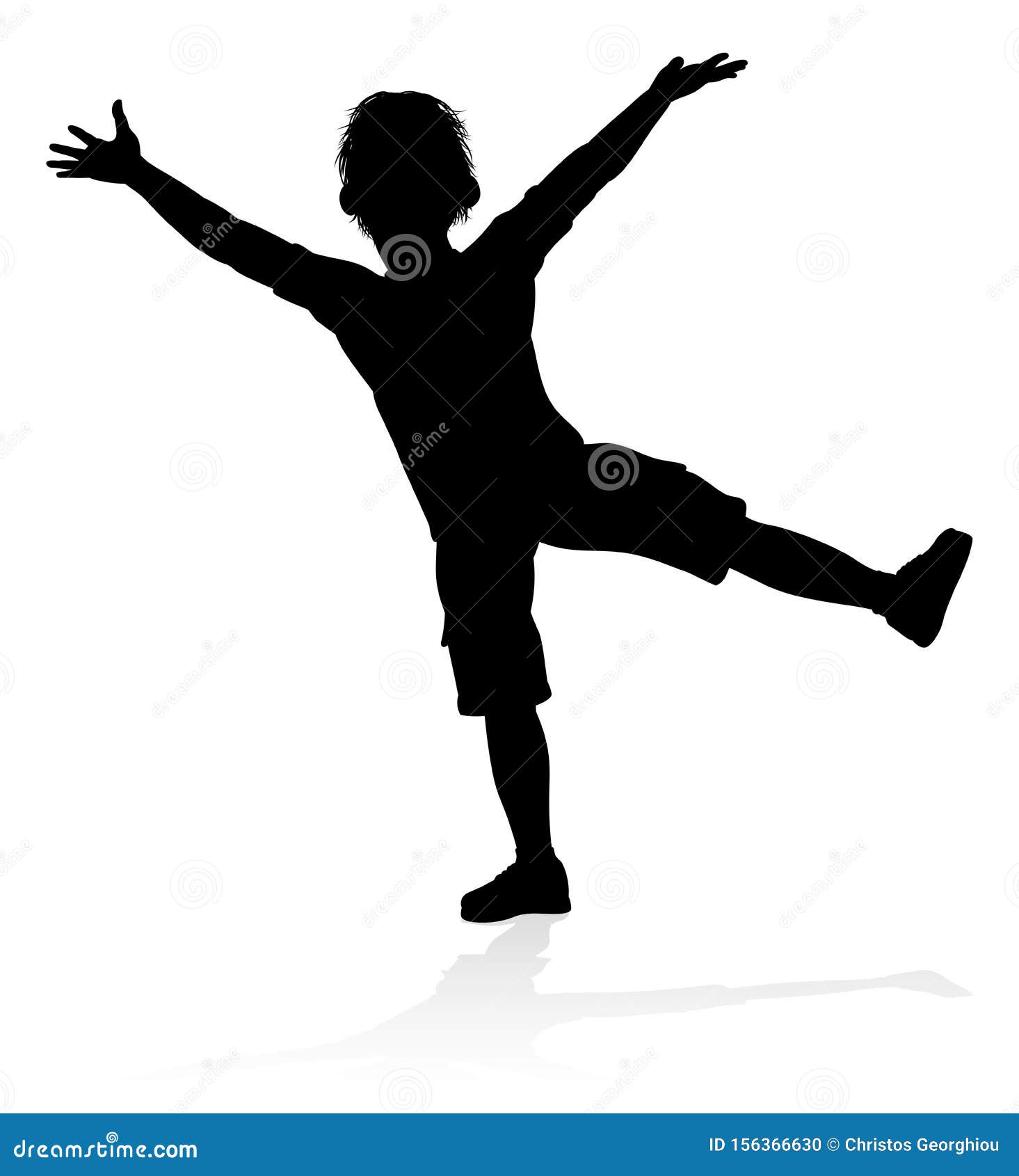 Child Kid Silhouette Vector Illustration | CartoonDealer.com #156366630