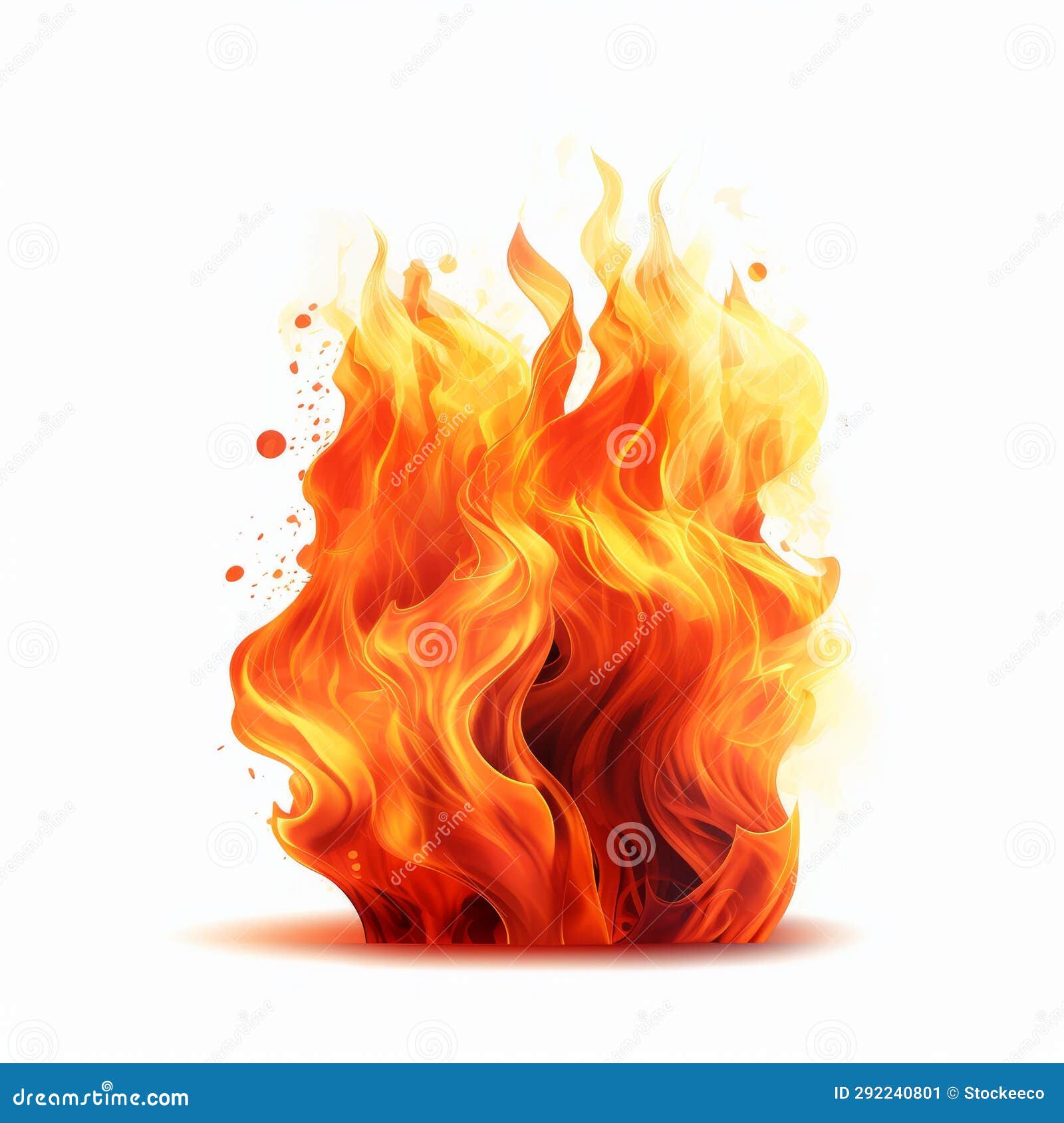 High-quality Flame Blaze Vector Design on White Background Stock ...