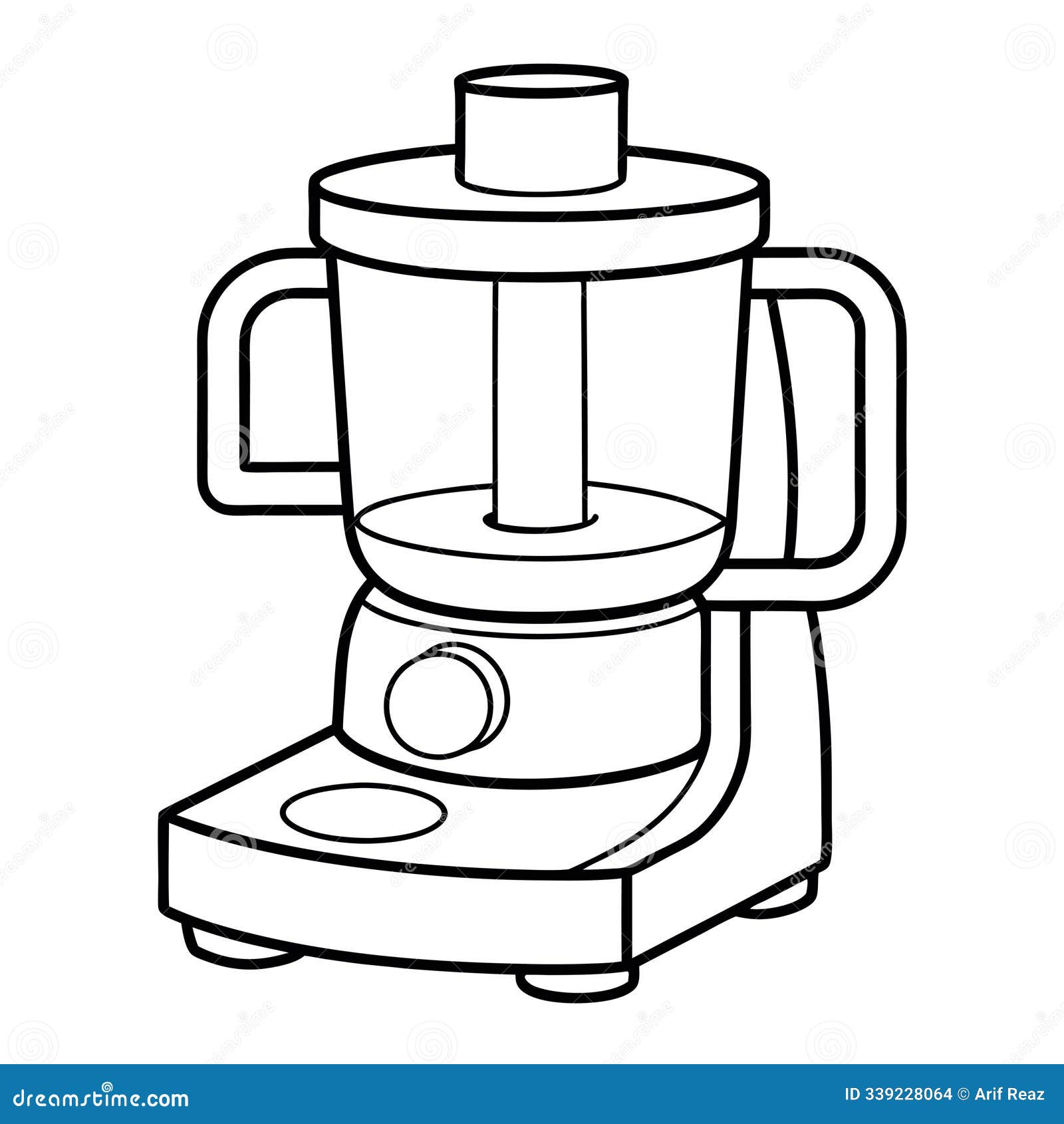 High-Quality Food Processor Vector Outline: Perfect for Transparent ...