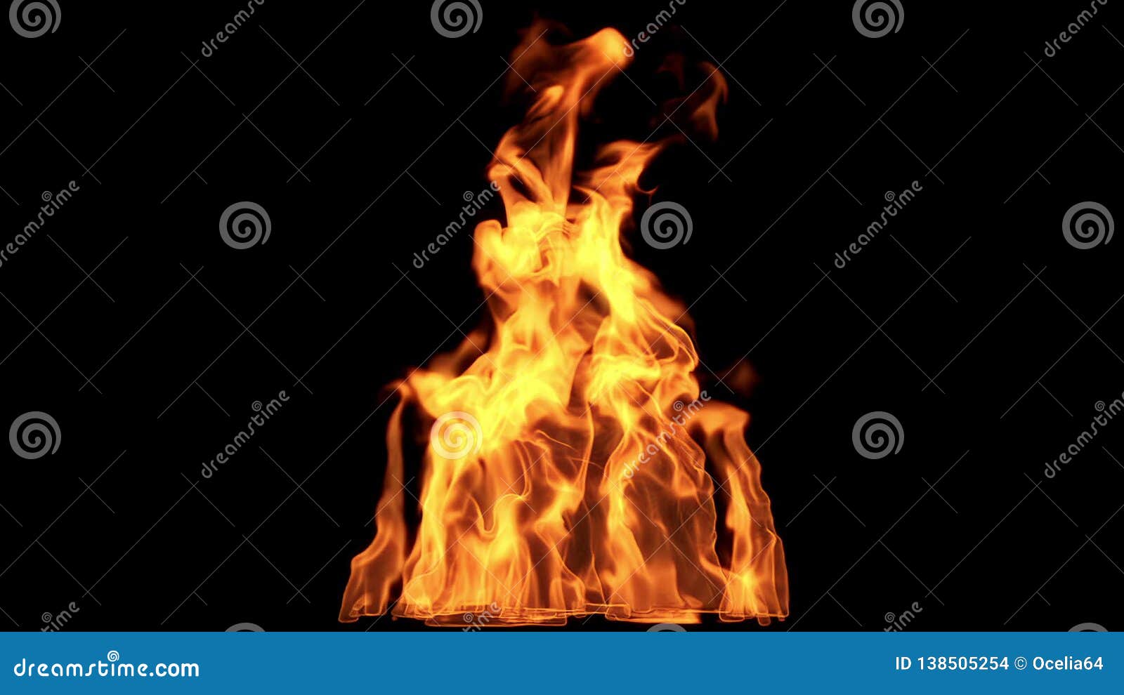 Clean Fire Isolated Long Flame Stock Footage - Video of natural, real ...