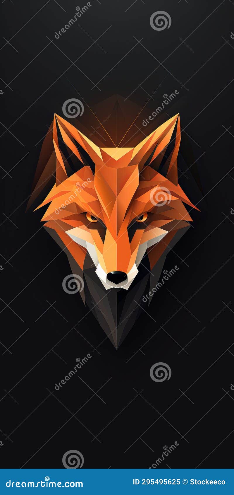 High Quality Geometric Fox Head Wallpapers for Mobile Lock Screens ...