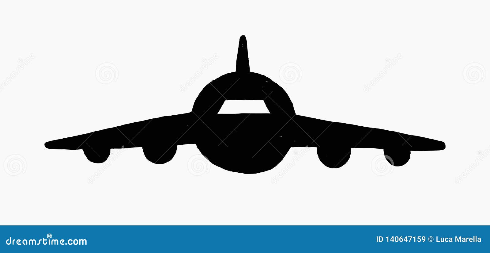 Airplane Front View Vector Isolated On White Background | CartoonDealer ...