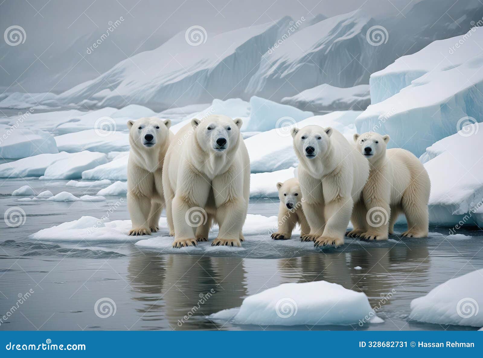 A High-quality Illustration of a Group of Bears Stock Illustration ...