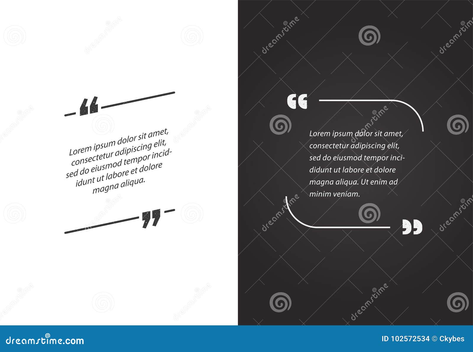 Remark Quote Template Bubble. Template Vector Set. Stock Vector ...