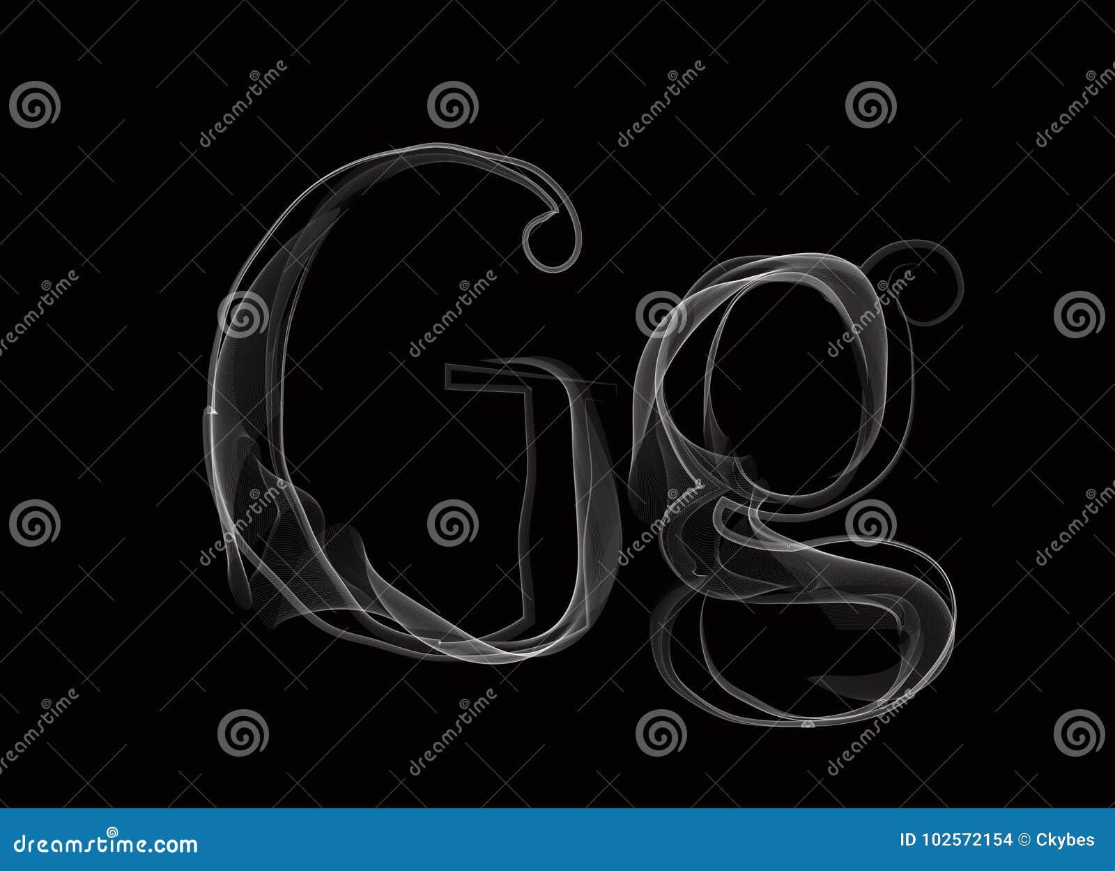 Vector Smoke or Haze Letter Font Type, Two Letters Stock Vector ...