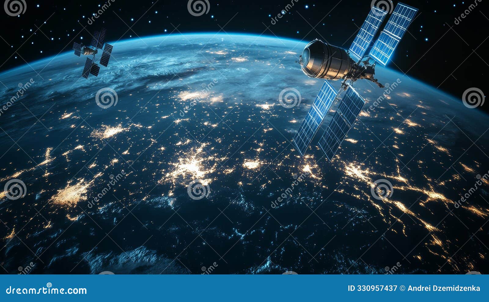A High-quality Image of the Earth and Its Space Elevators. NASA ...