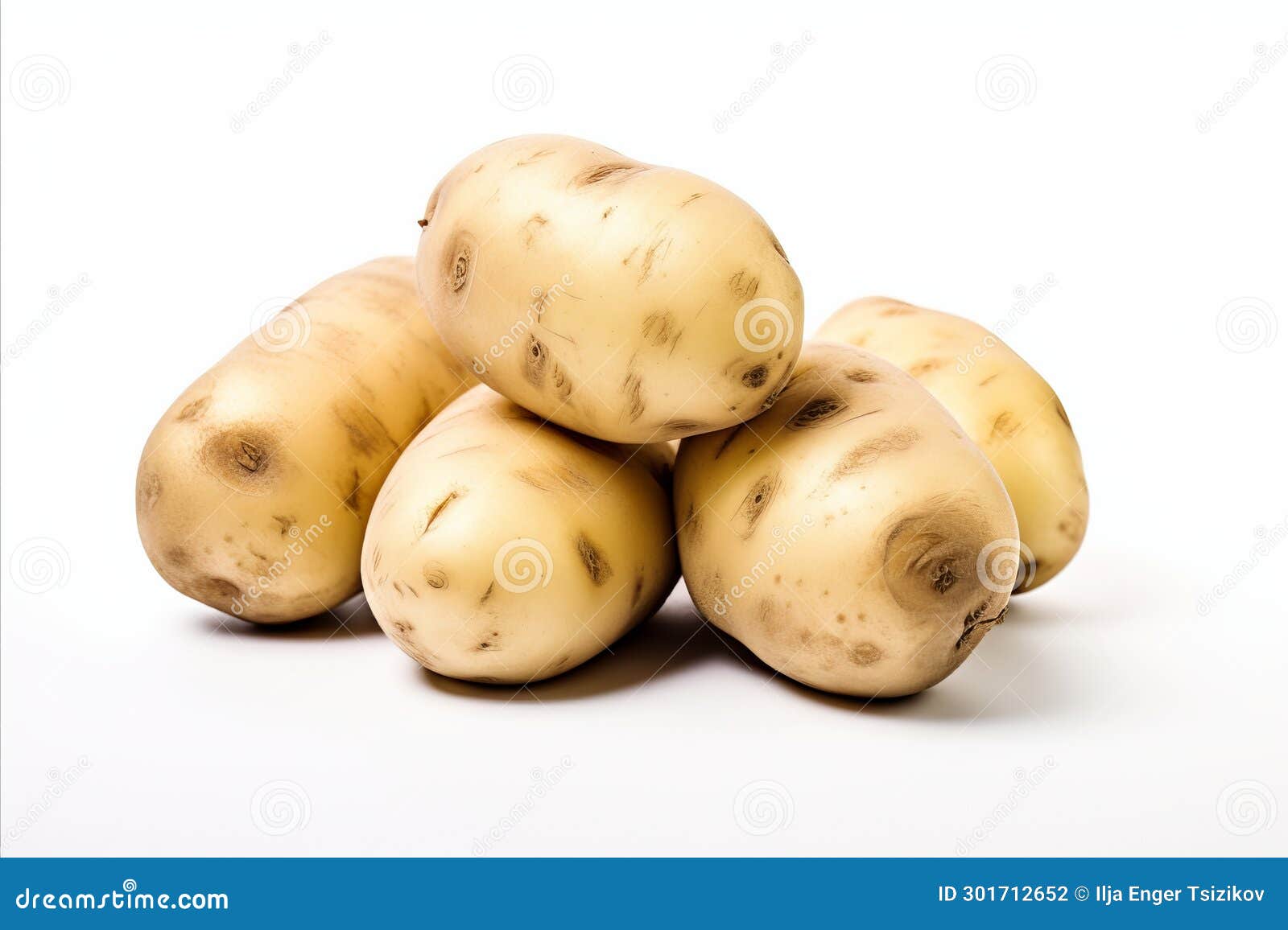 Fresh Uncooked Red Potato On White Background For Advertisements ...