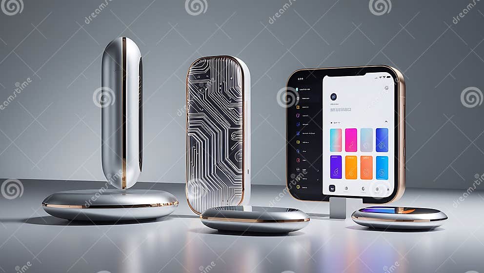 High-Quality Image of Futuristic Technology with Sleek Devices, Circuit ...