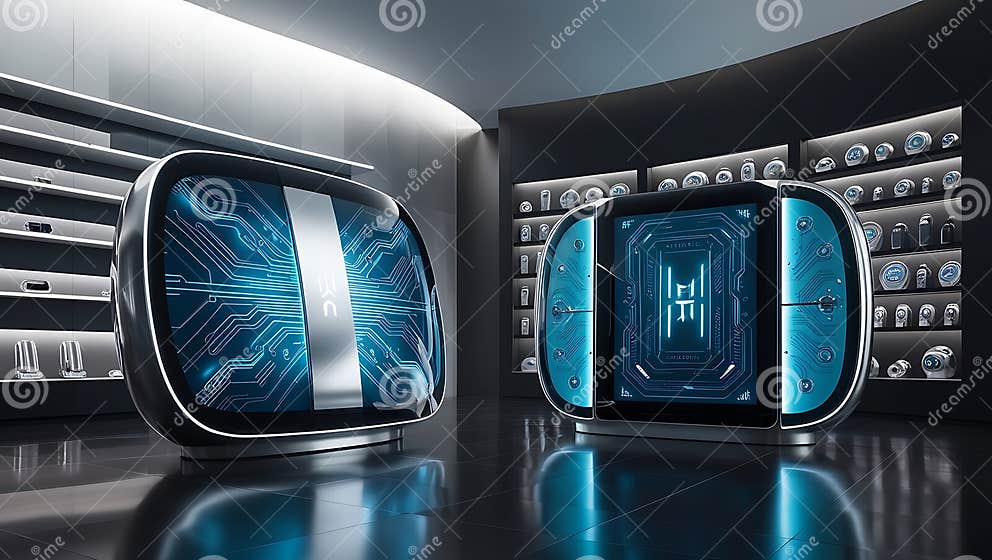 High-Quality Image of Futuristic Technology with Sleek Devices, Circuit ...