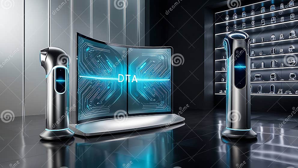 High-Quality Image of Futuristic Technology with Sleek Devices, Circuit ...