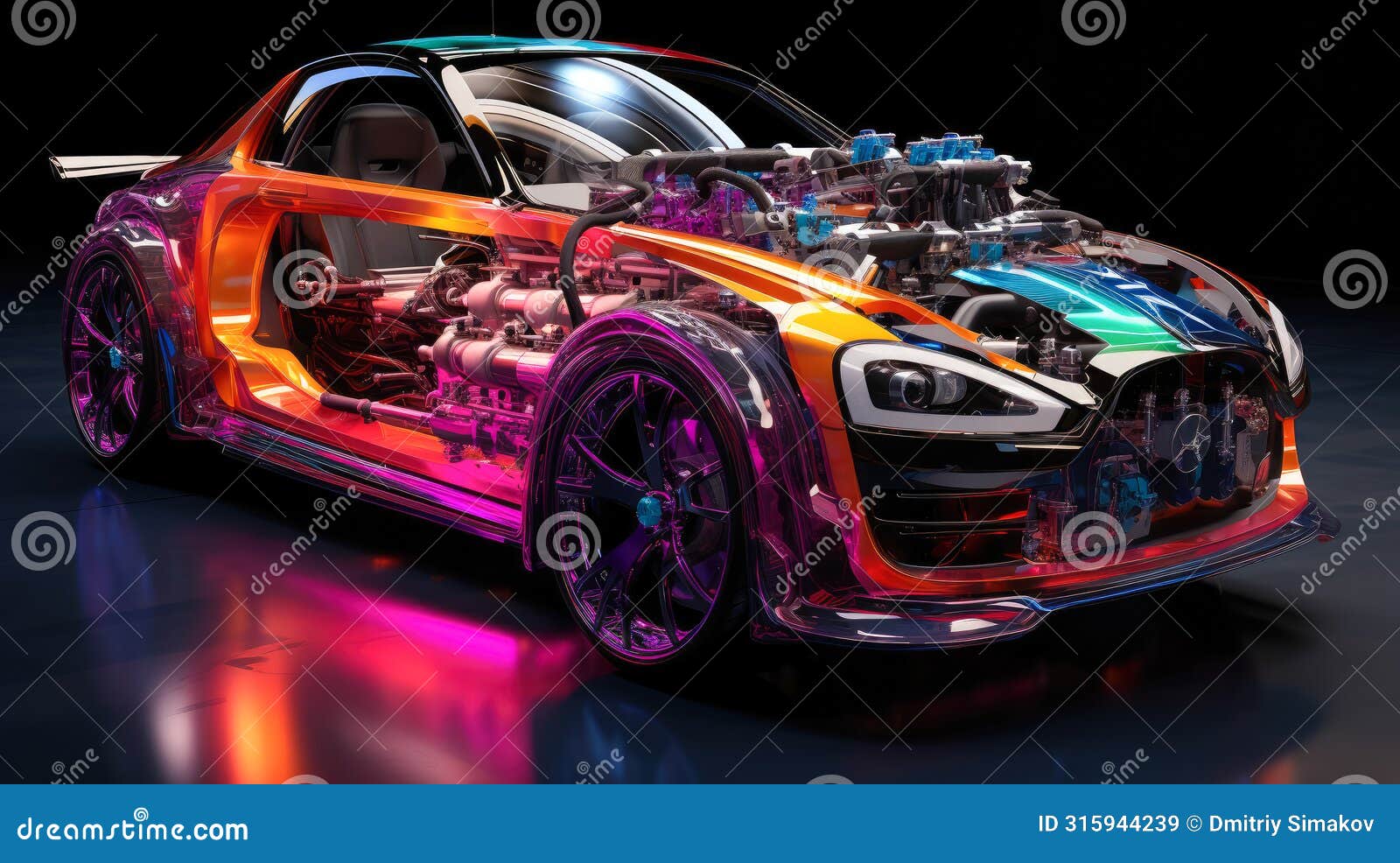 Aerodynamic Body Kit Upgrade Stock Image - Image of powerful, manifold ...