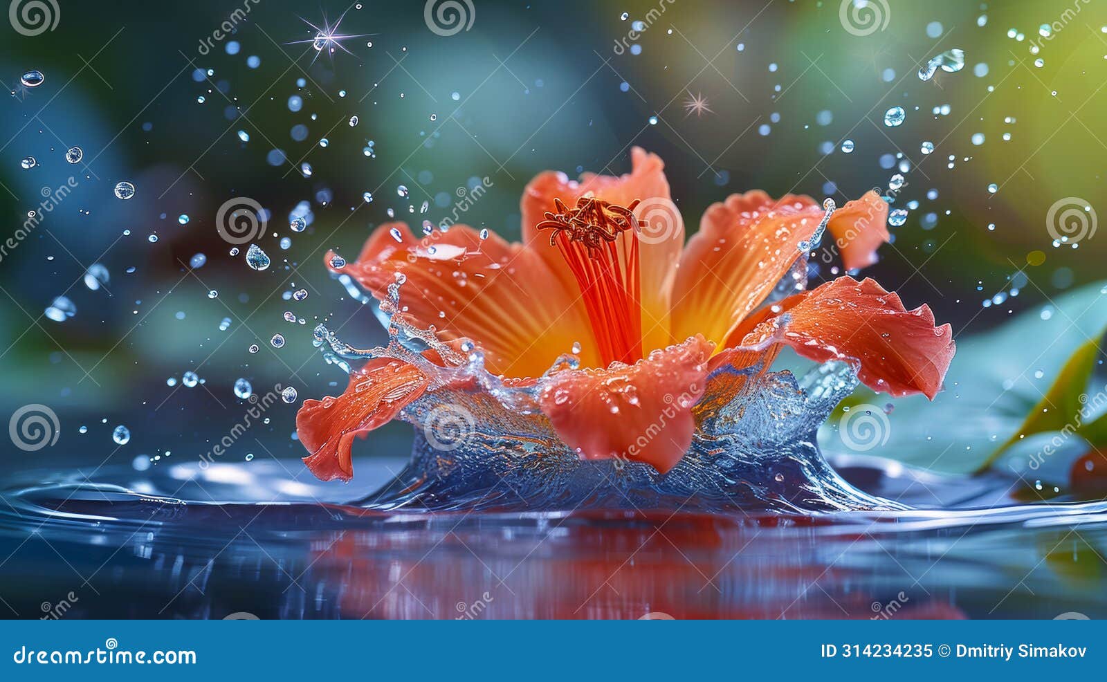 A dramatic water splash stock illustration. Illustration of display ...