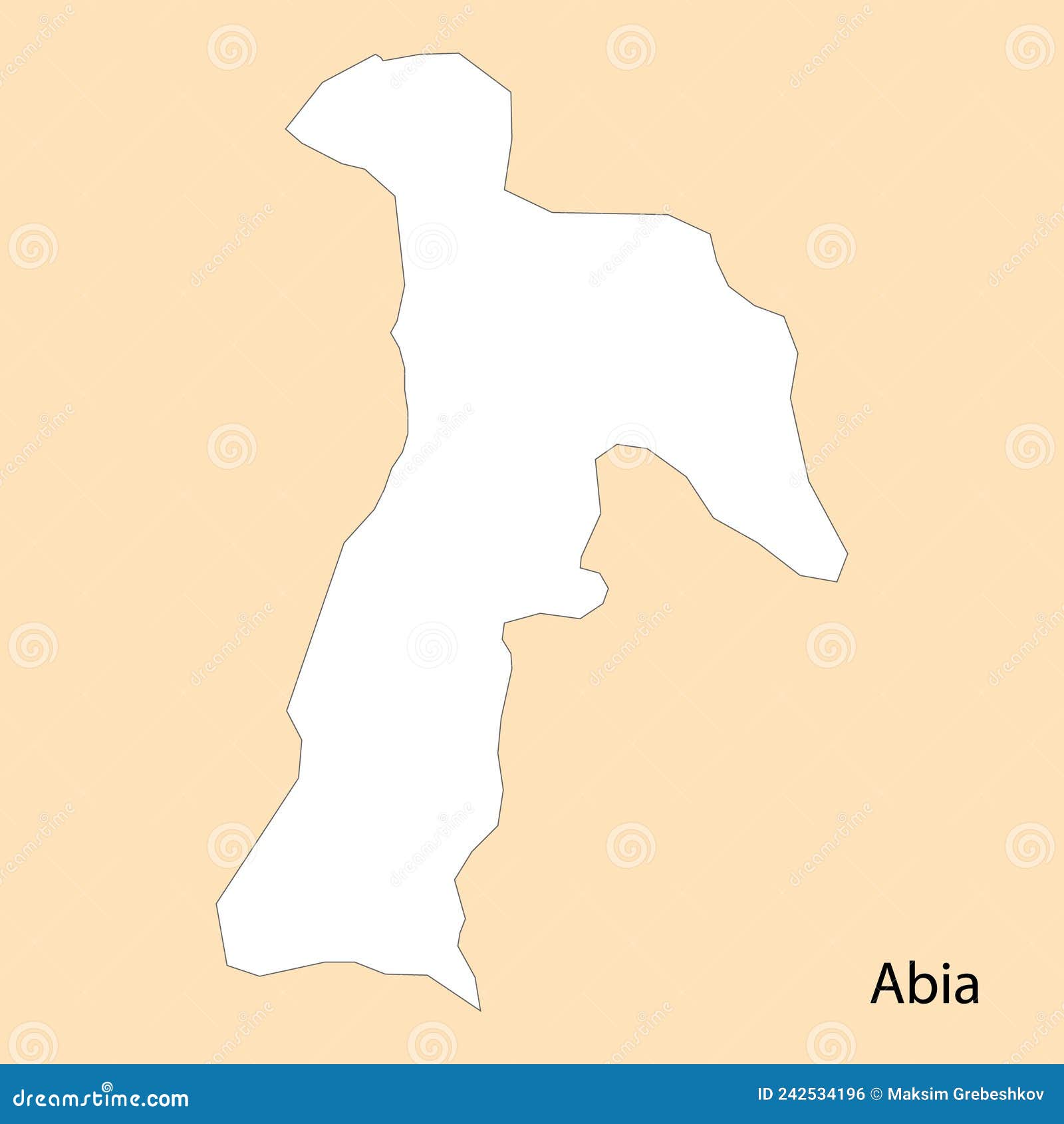 High Quality Map of Abia is a Region of Nigeria Stock Vector ...