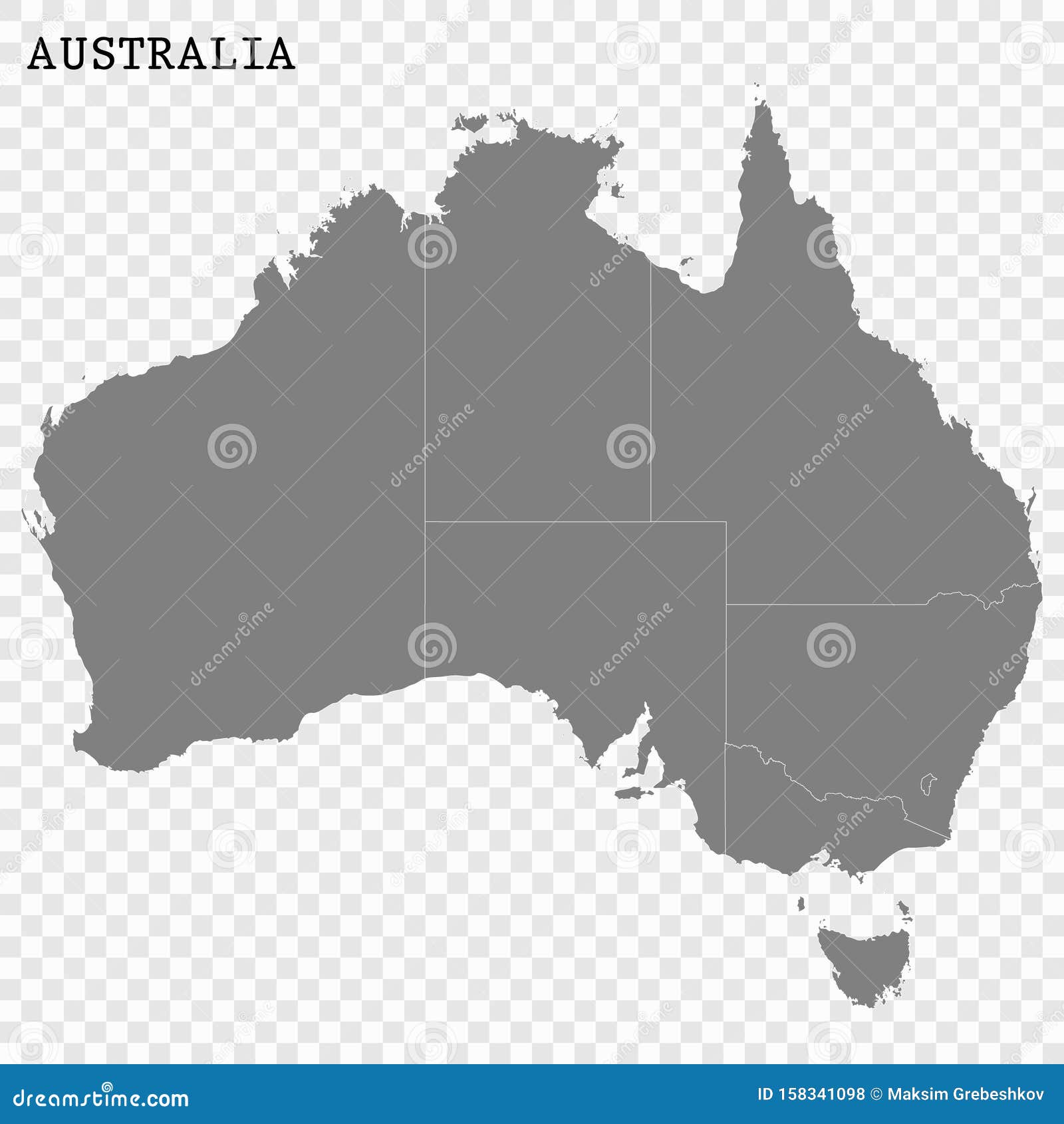 High Quality Map with Borders Stock Illustration - Illustration of ...