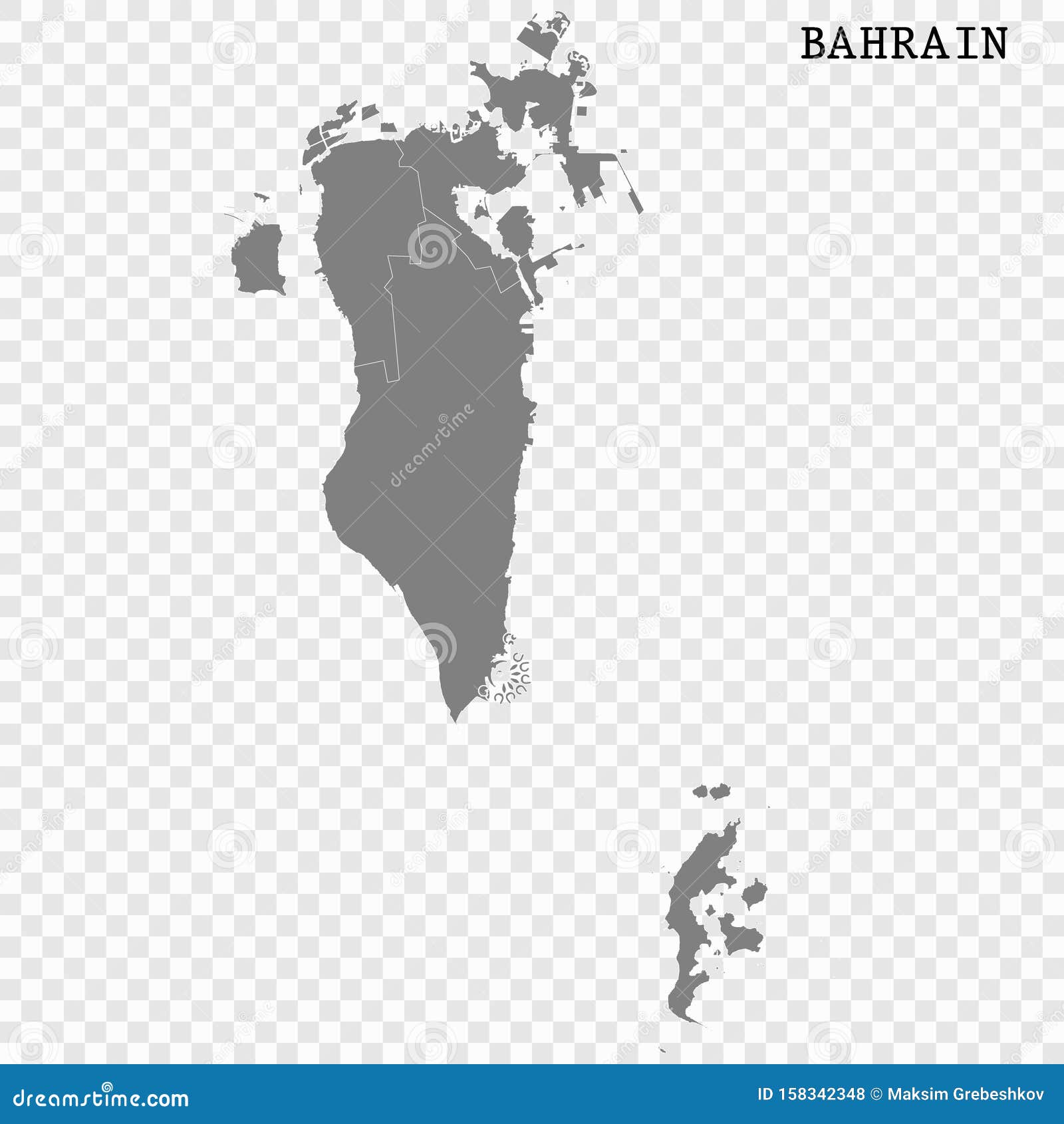 Bahrain Map In 3D. 3d Map With Borders Of Regions. Stock Illustration ...