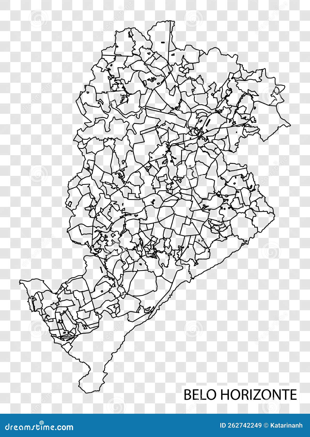 Detailed Map Of Belo Horizonte City, Linear Print Map. Cityscape ... Detailed Map Of Belo Horizonte City, Linear Print Map. Cityscape ...