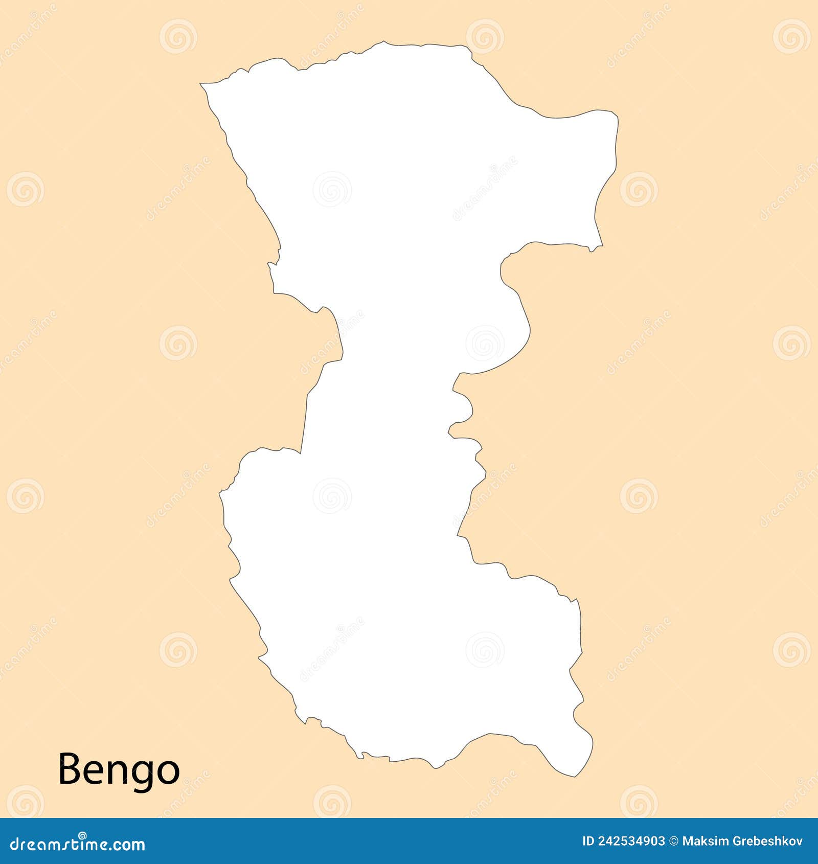 High Quality Map of Bengo is a Region of Angola Stock Vector ...