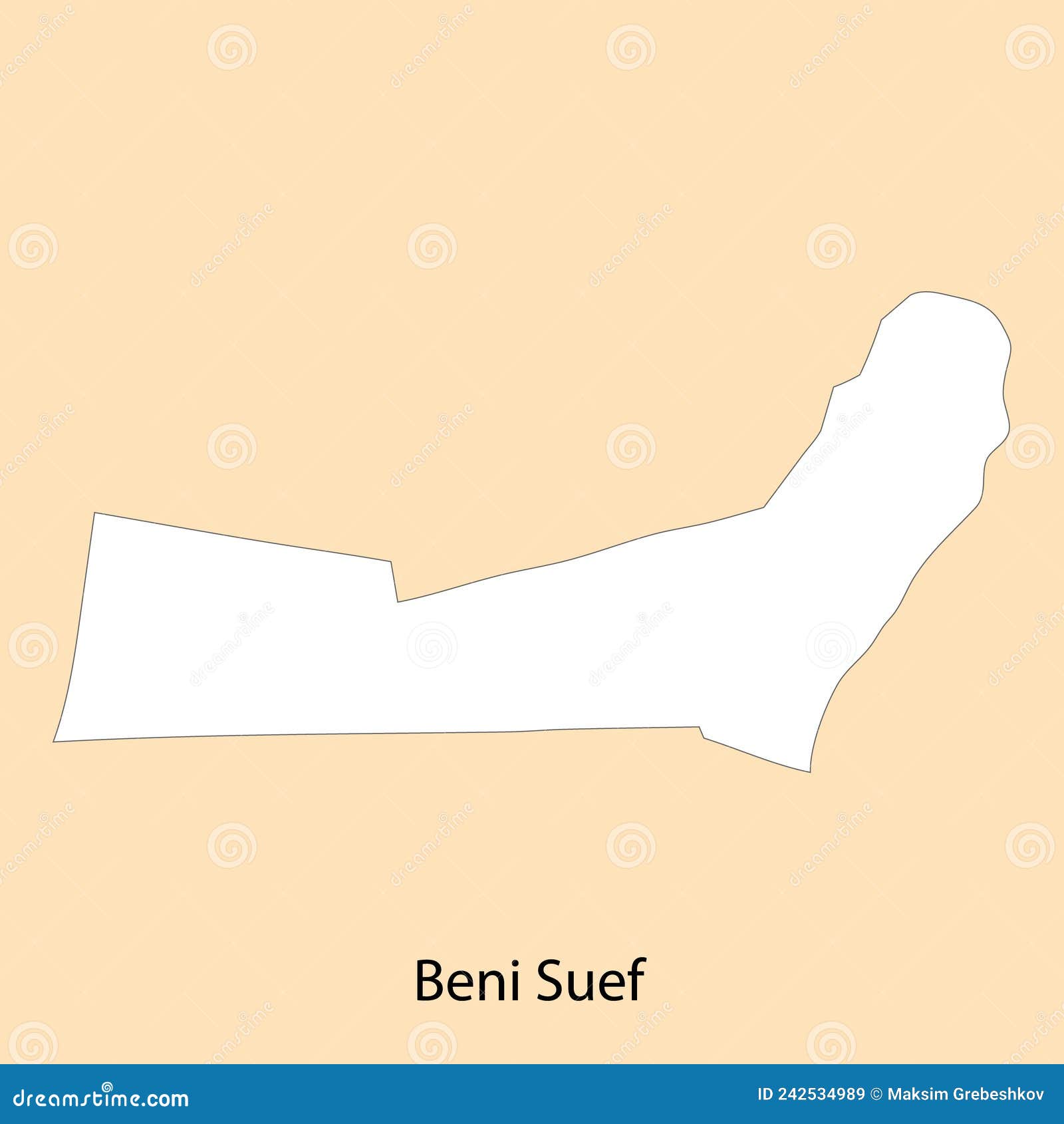 High Quality Map of Beni Suef is a Region of Egypt Stock Vector ...