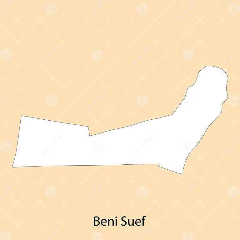High Quality Map of Beni Suef is a Region of Egypt Stock Vector ...