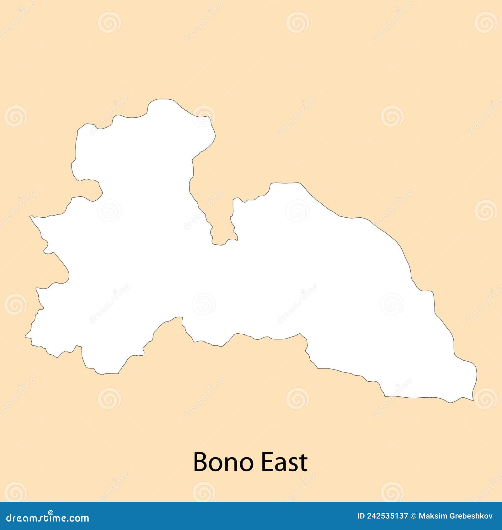 High Quality Map of Bono East is a Region of Ghana Stock Vector ...
