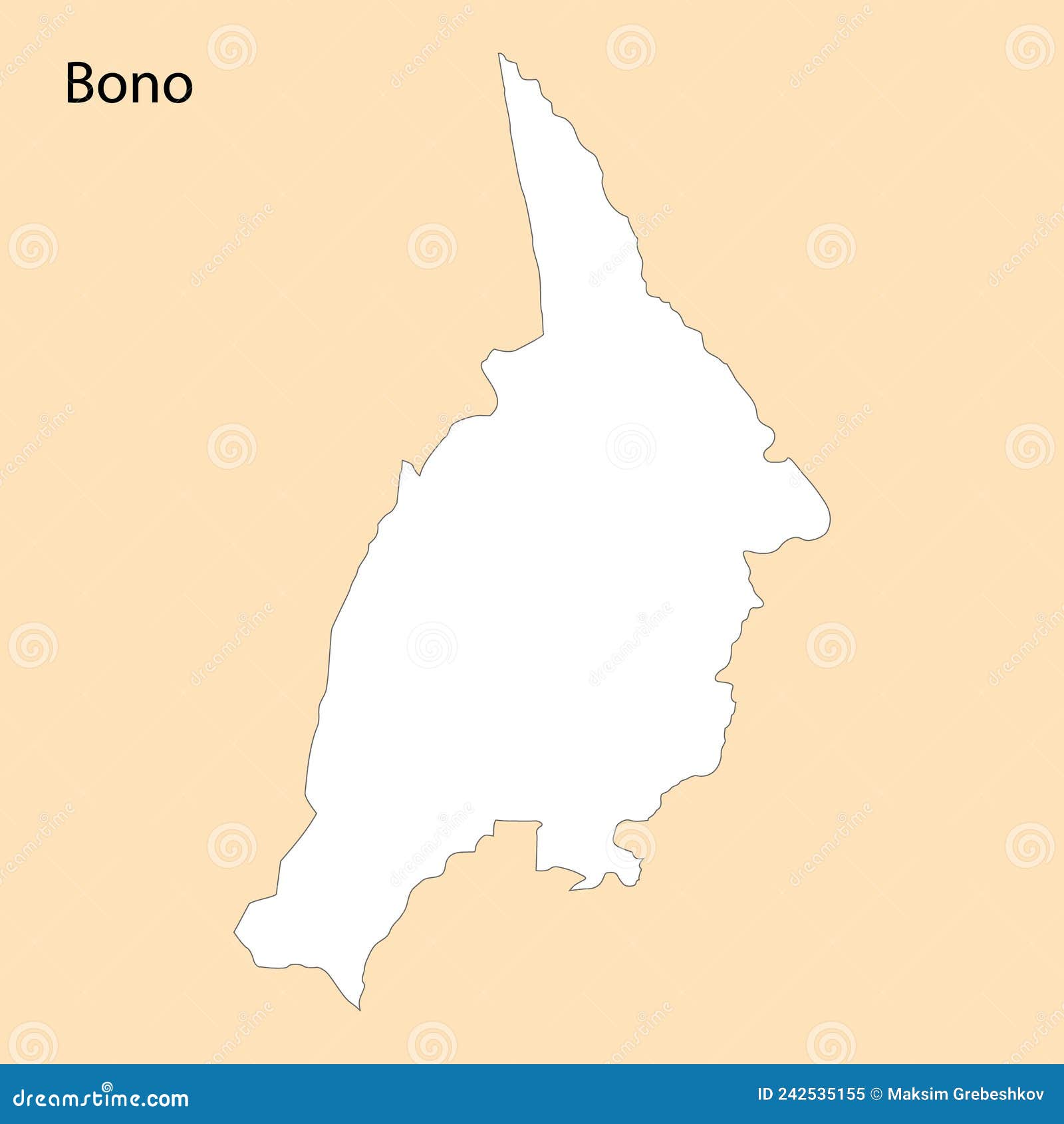 High Quality Map of Bono is a Region of Ghana Stock Vector ...
