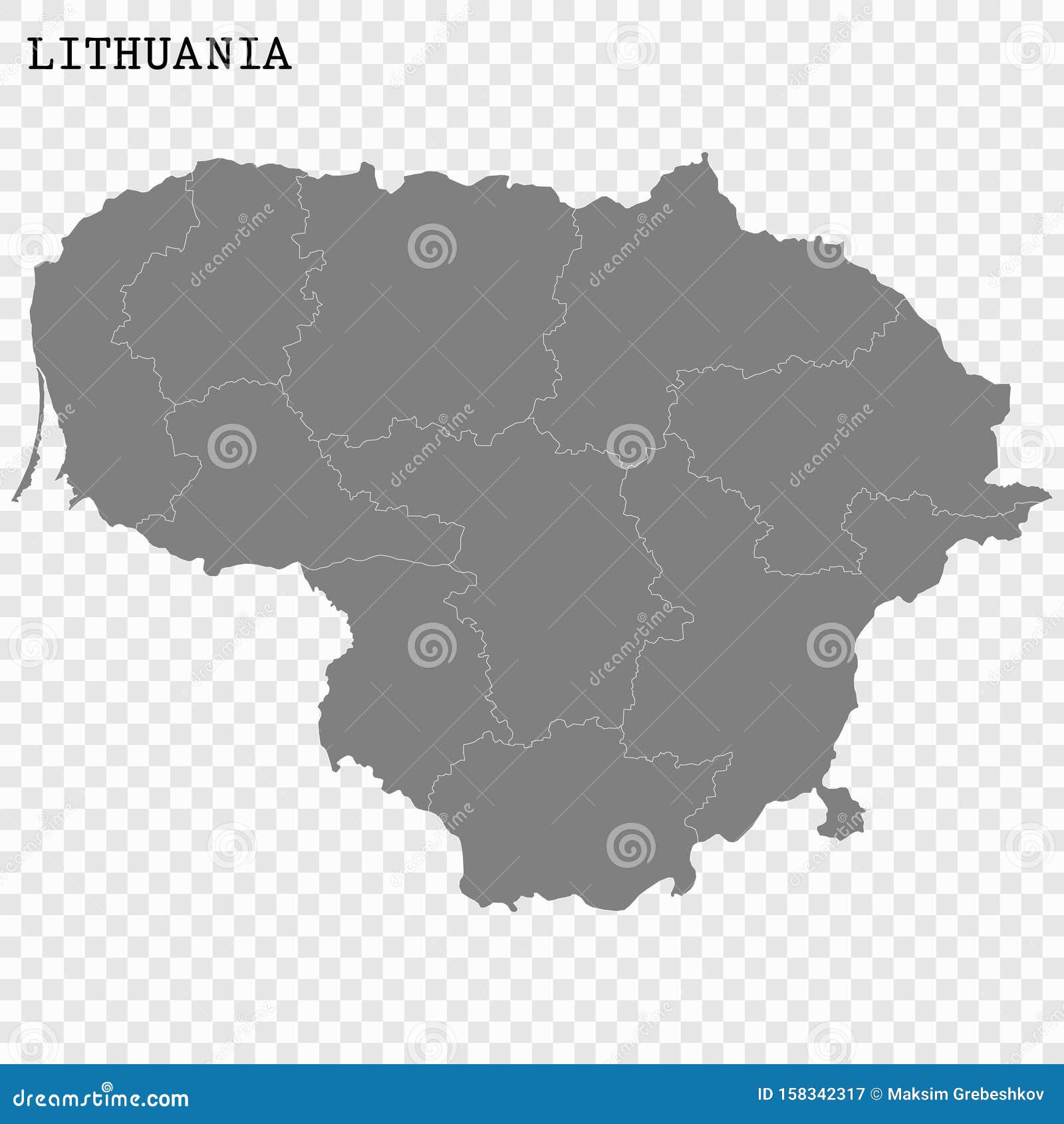 High Quality Map with Borders Stock Illustration - Illustration of ...