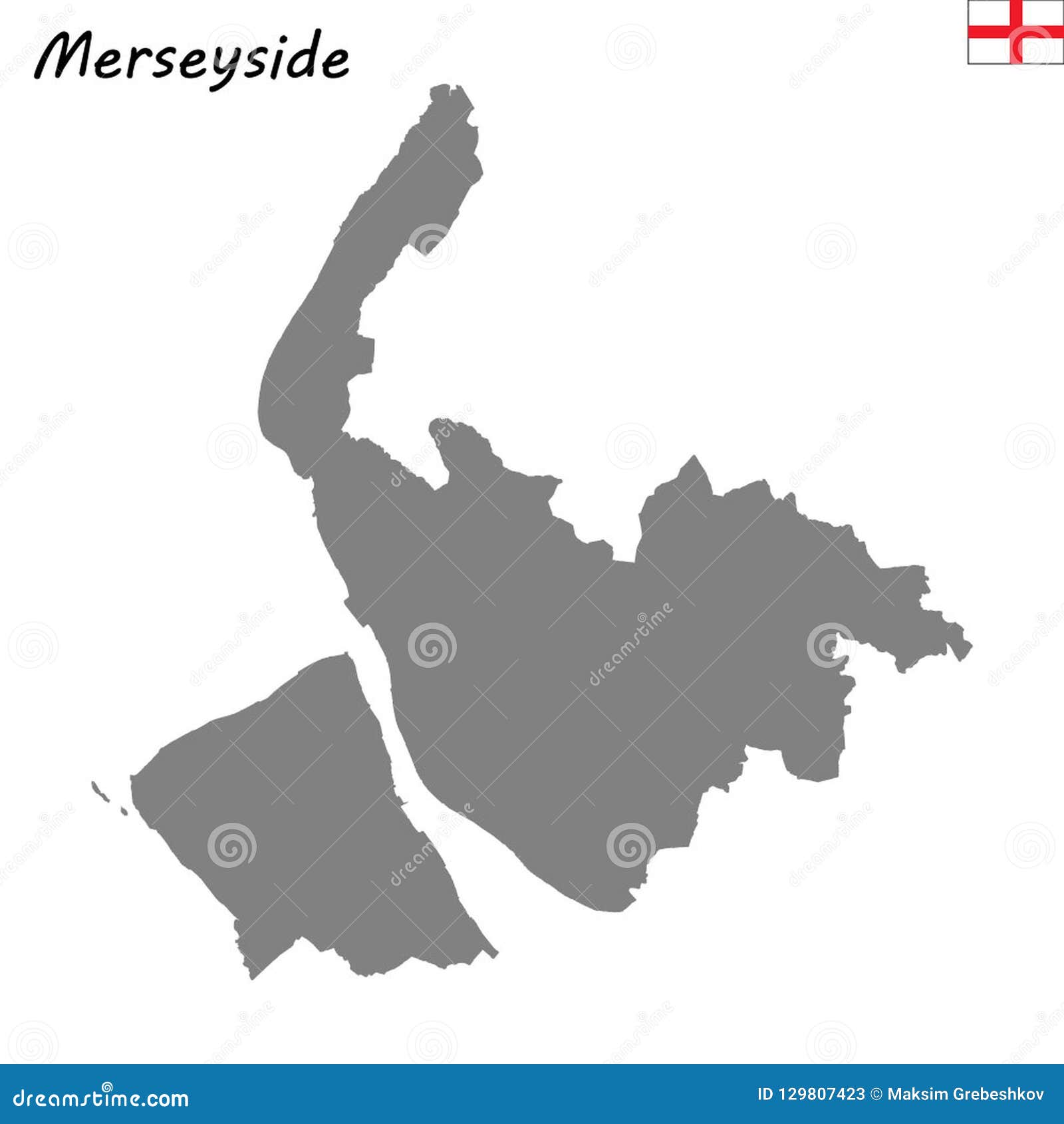 High Quality Map is a Ceremonial County of England Stock Illustration ...