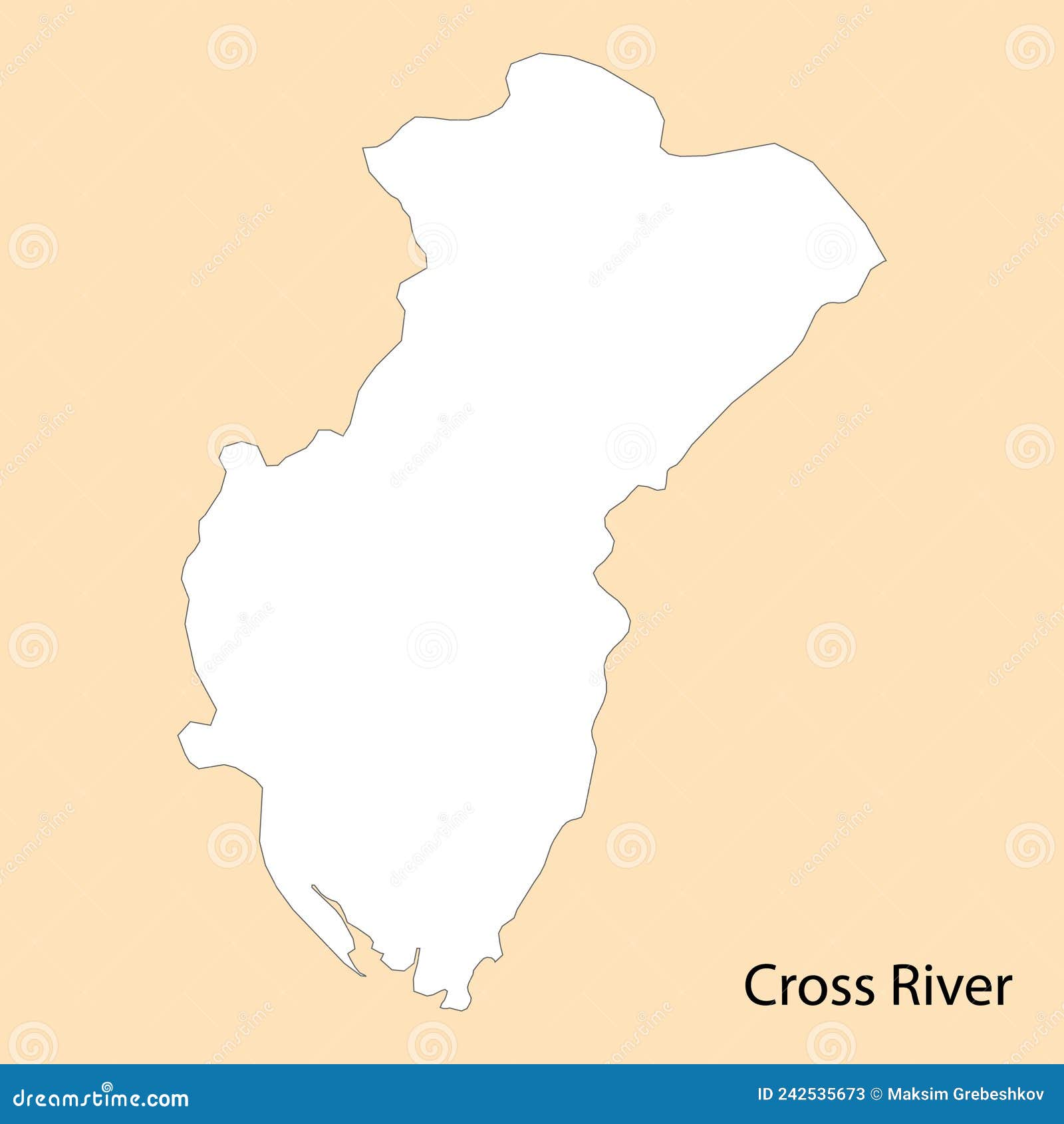 High Quality Map of Cross River is a Region of Nigeria Stock Vector ...