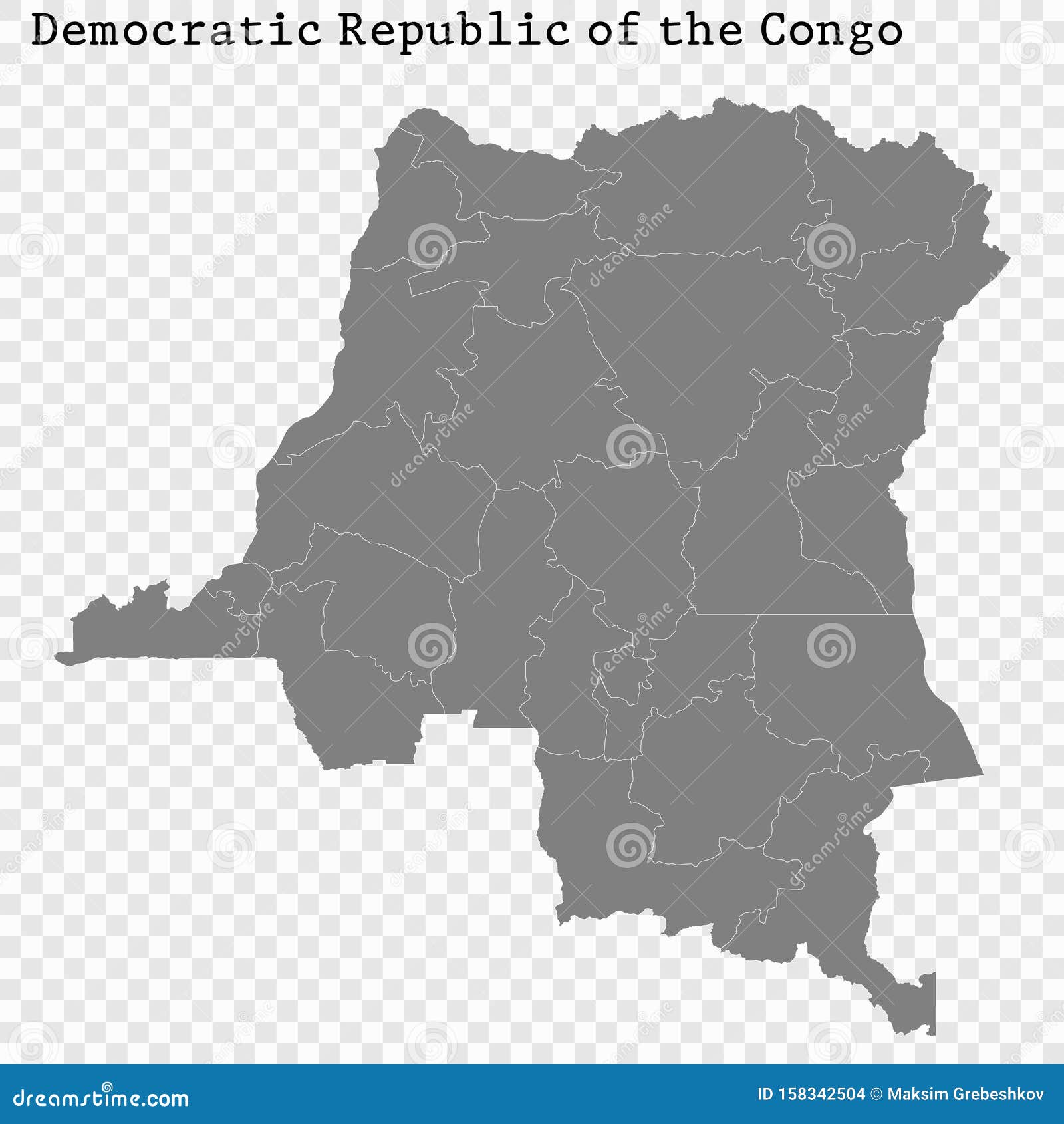 High Quality Map with Borders Stock Illustration - Illustration of ...