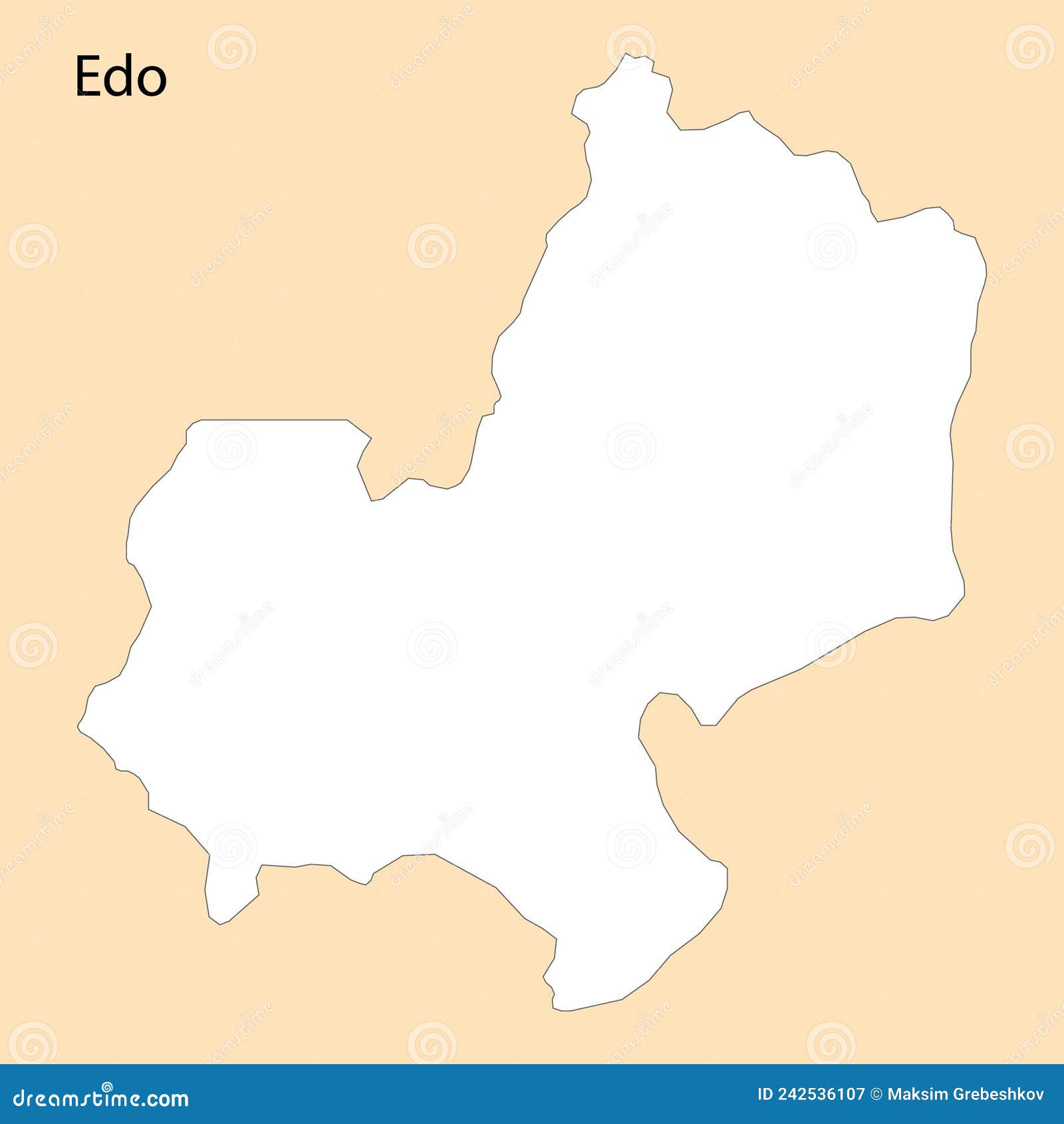 High Quality Map of Edo is a Region of Nigeria Stock Vector ...