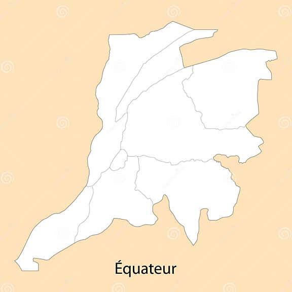 High Quality Map of Equateur is a Region of DR Congo Stock Vector ...