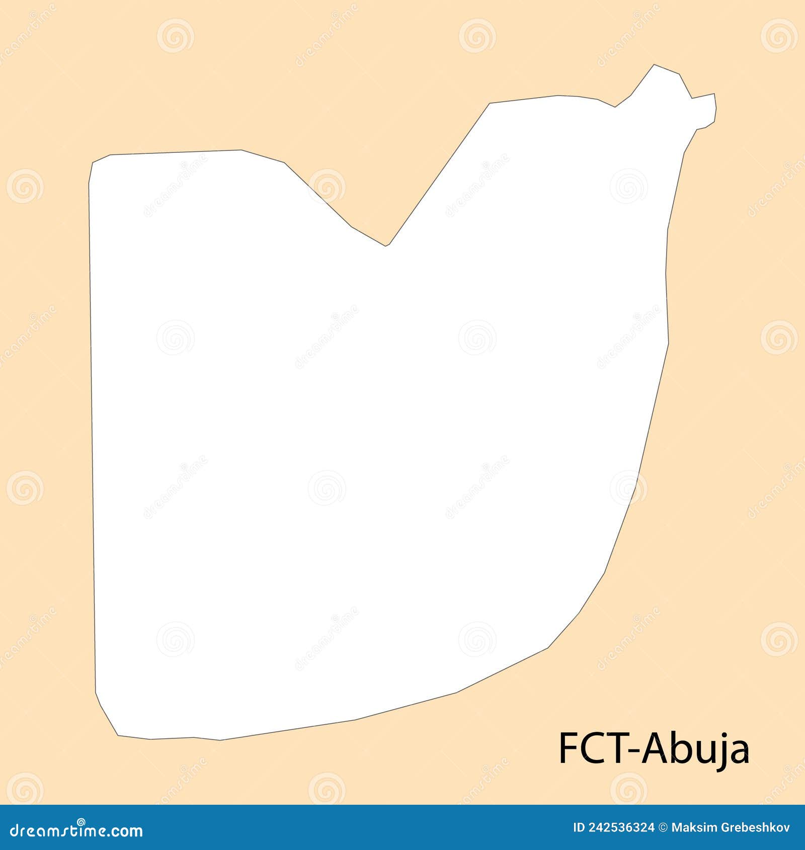 High Quality Map of FCT-Abuja is a Region of Nigeria Stock Illustration ...
