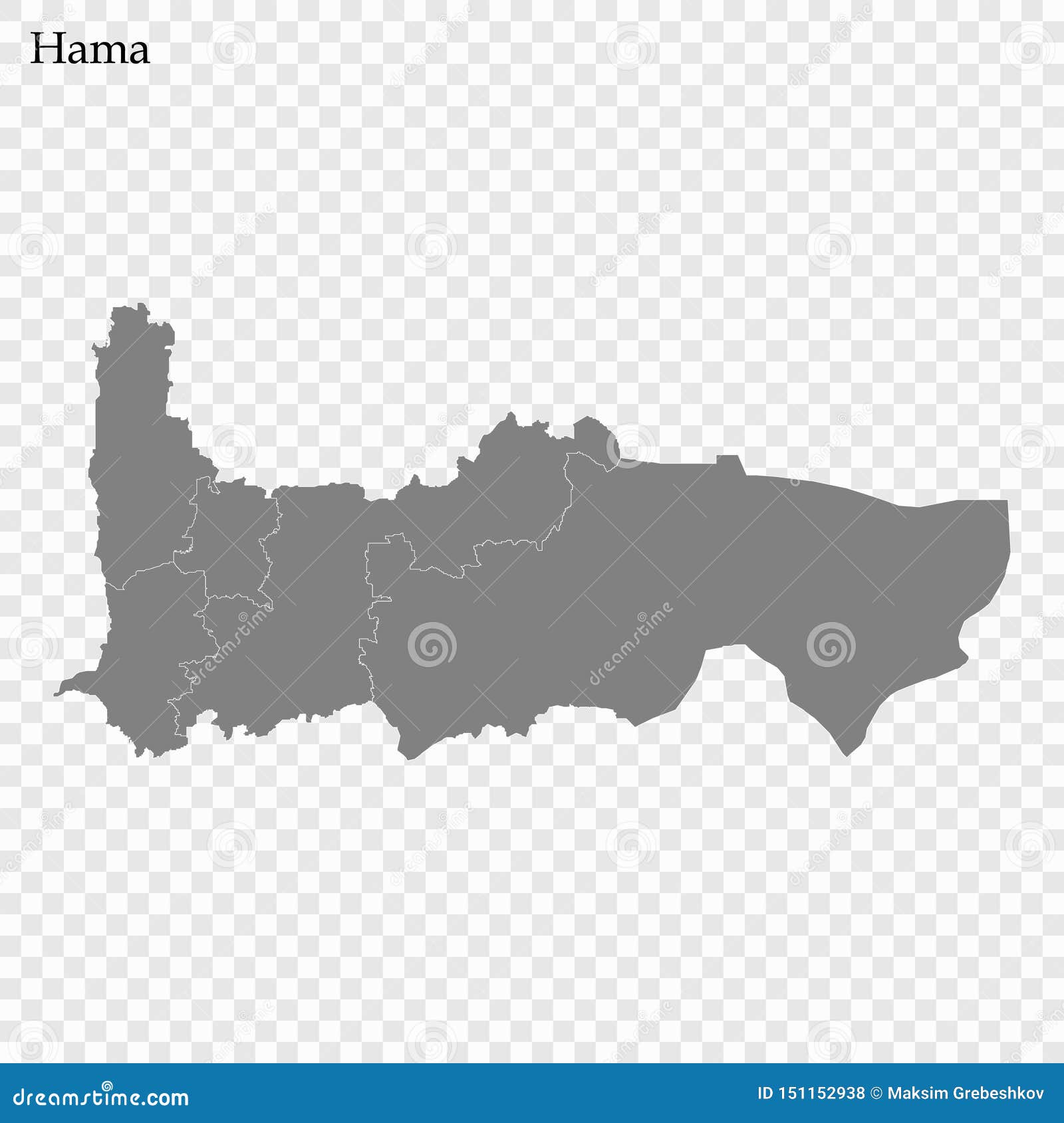 Hama Governorate Governorates Of Syria, Syrian Arab Republic Map Vector ...