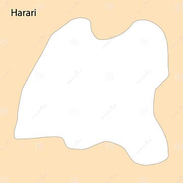 High Quality Map of Harari is a Region of Ethiopia Stock Vector ...