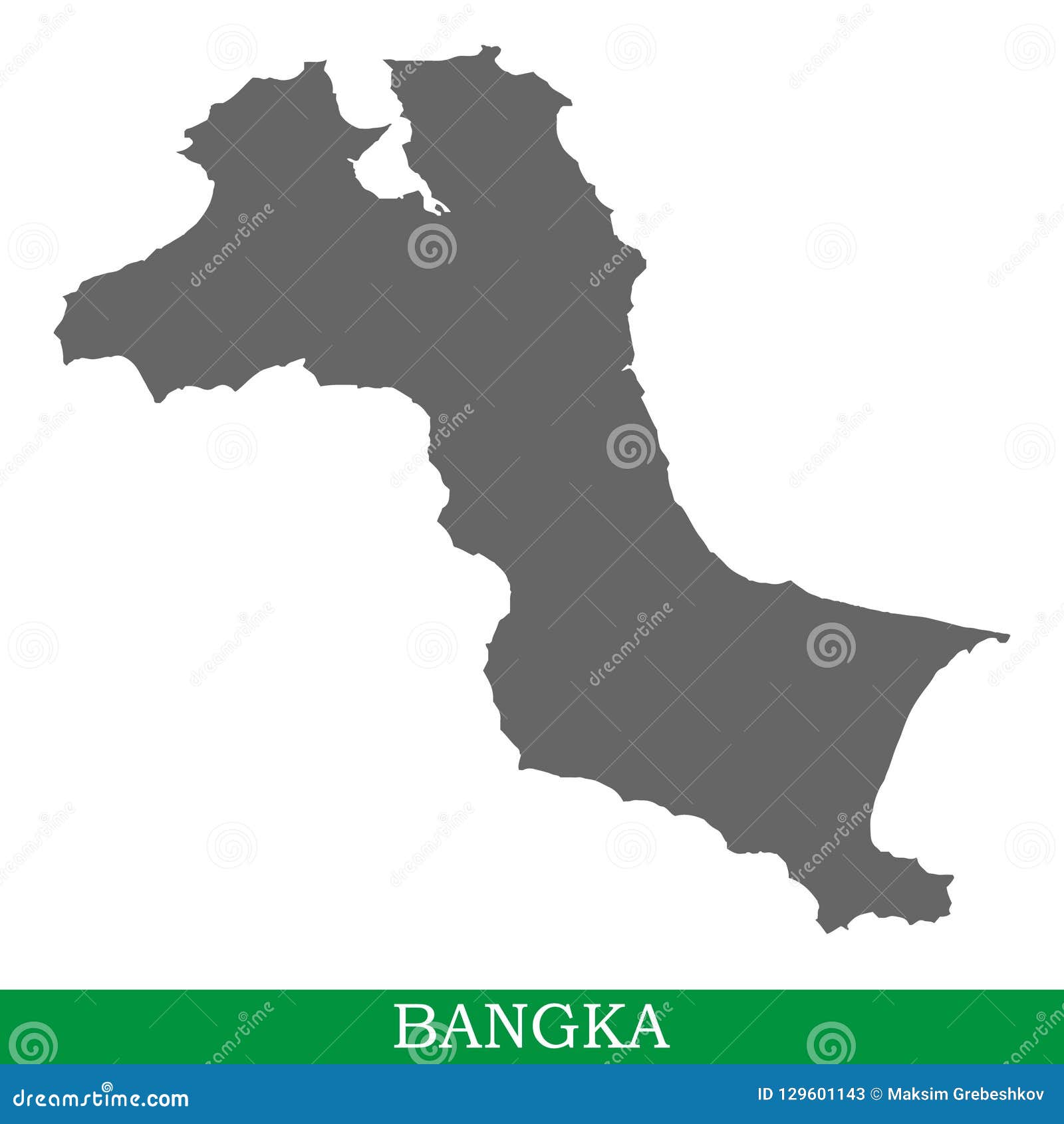 Bangka Island Republic Of Indonesia, South East Asia Map Vector ...