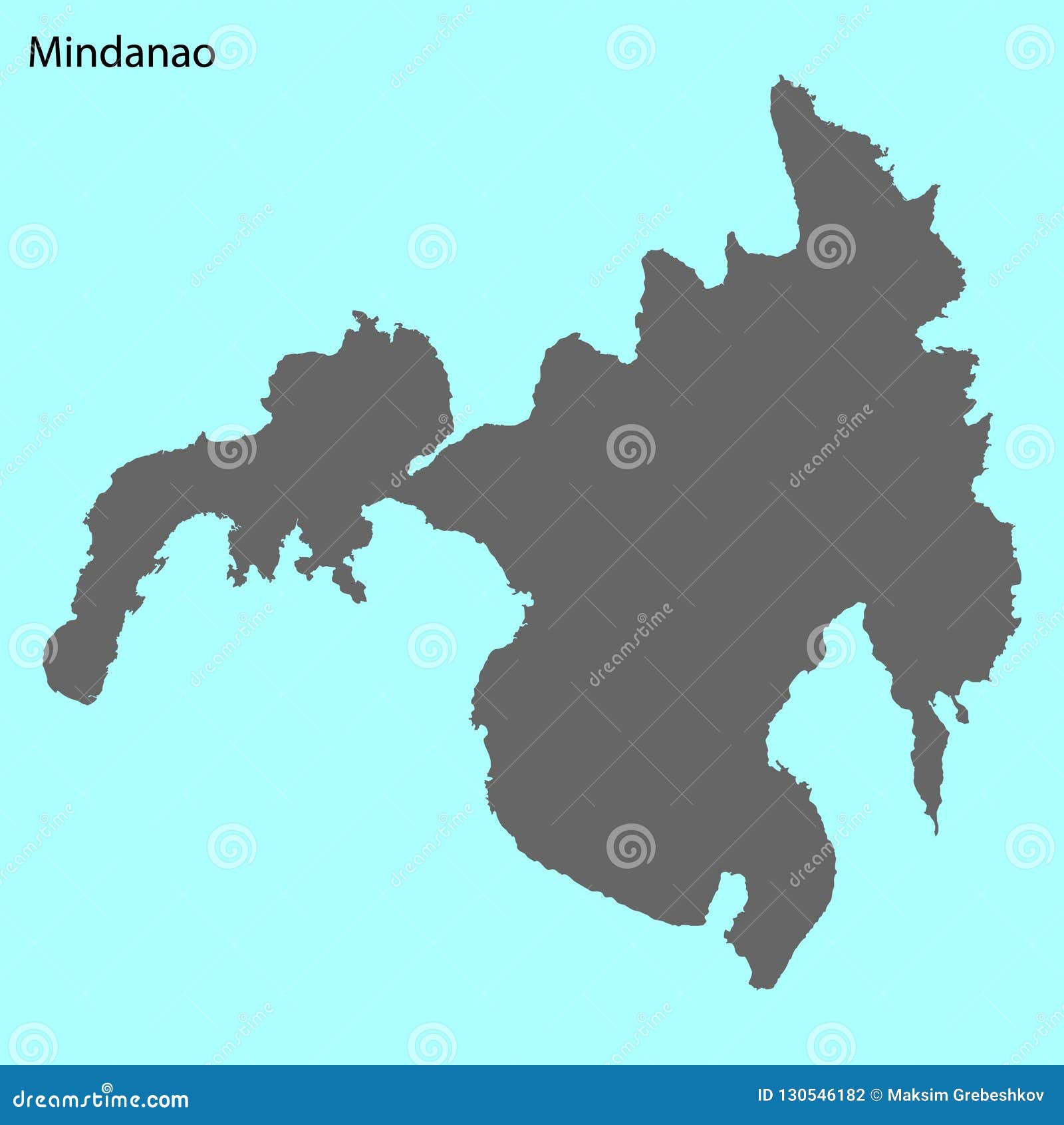 Mindanao Island Southeast Asia, Republic Of The Philippines Map Vector ...