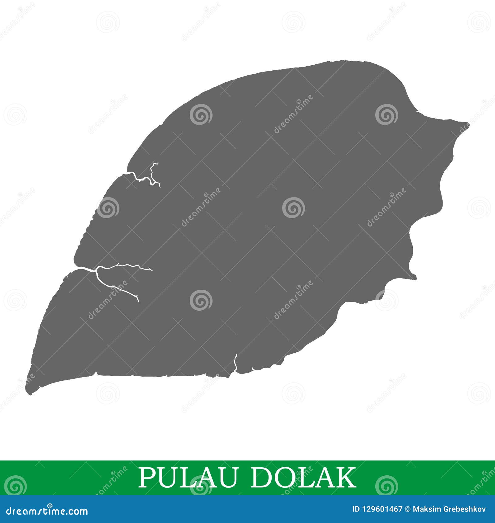 High quality map of island stock illustration. Illustration of ...