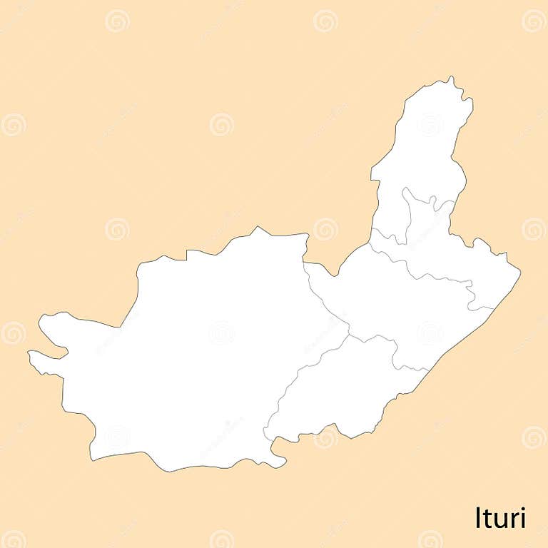 High Quality Map of Ituri is a Region of DR Congo Stock Vector ...