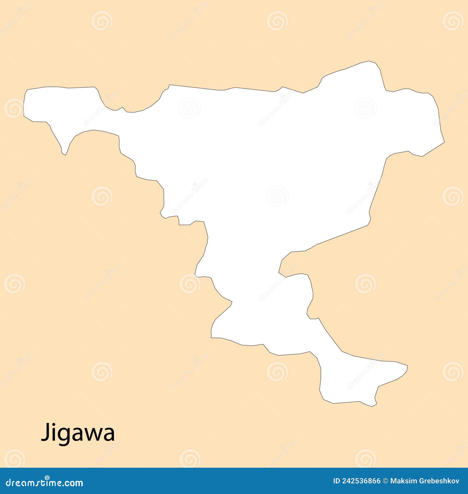 High Quality Map of Jigawa is a Region of Nigeria Stock Vector ...
