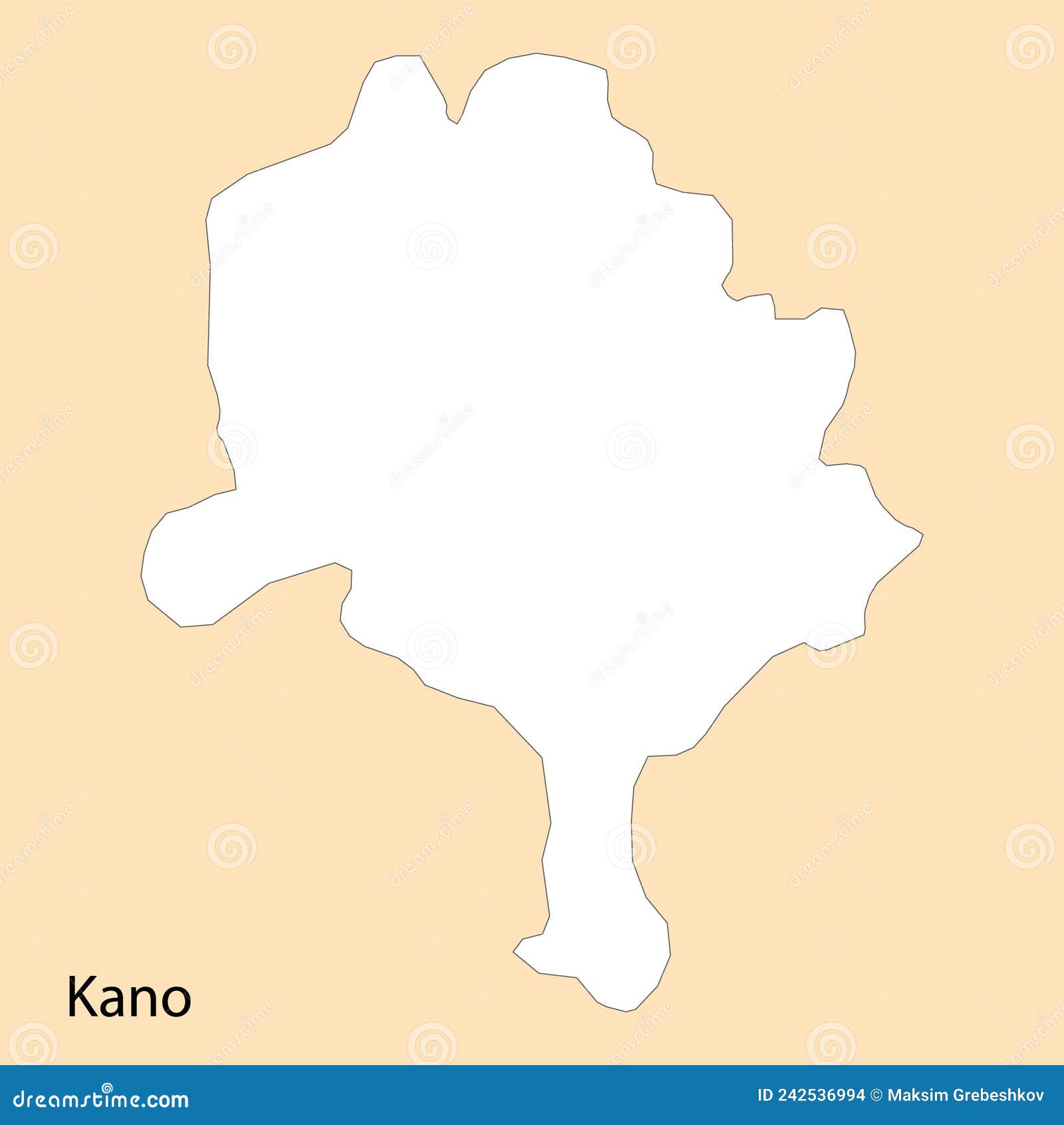 High Quality Map of Kano is a Region of Nigeria Stock Vector ...