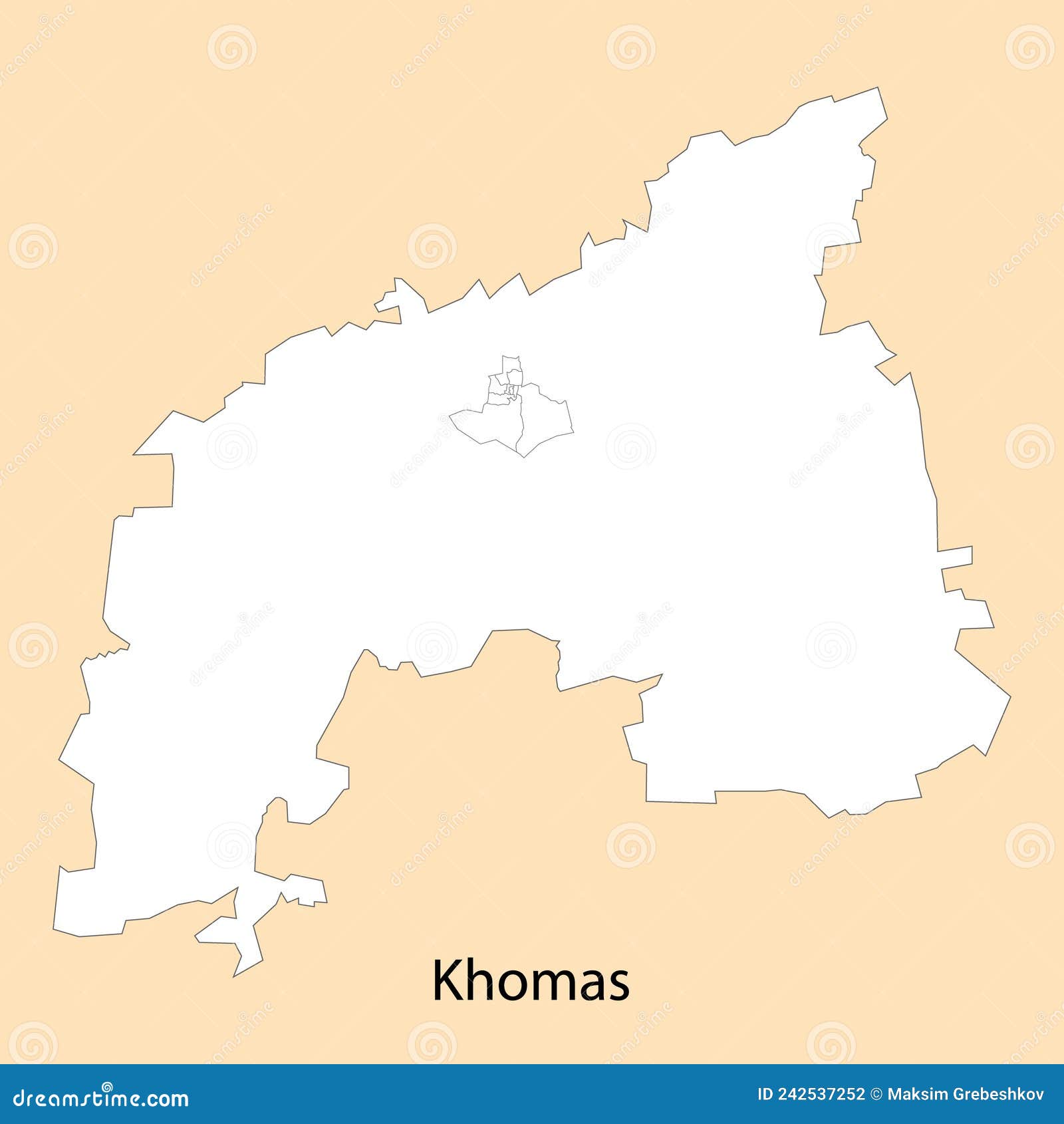 High Quality Map of Khomas is a Region of Namibia Stock Vector ...